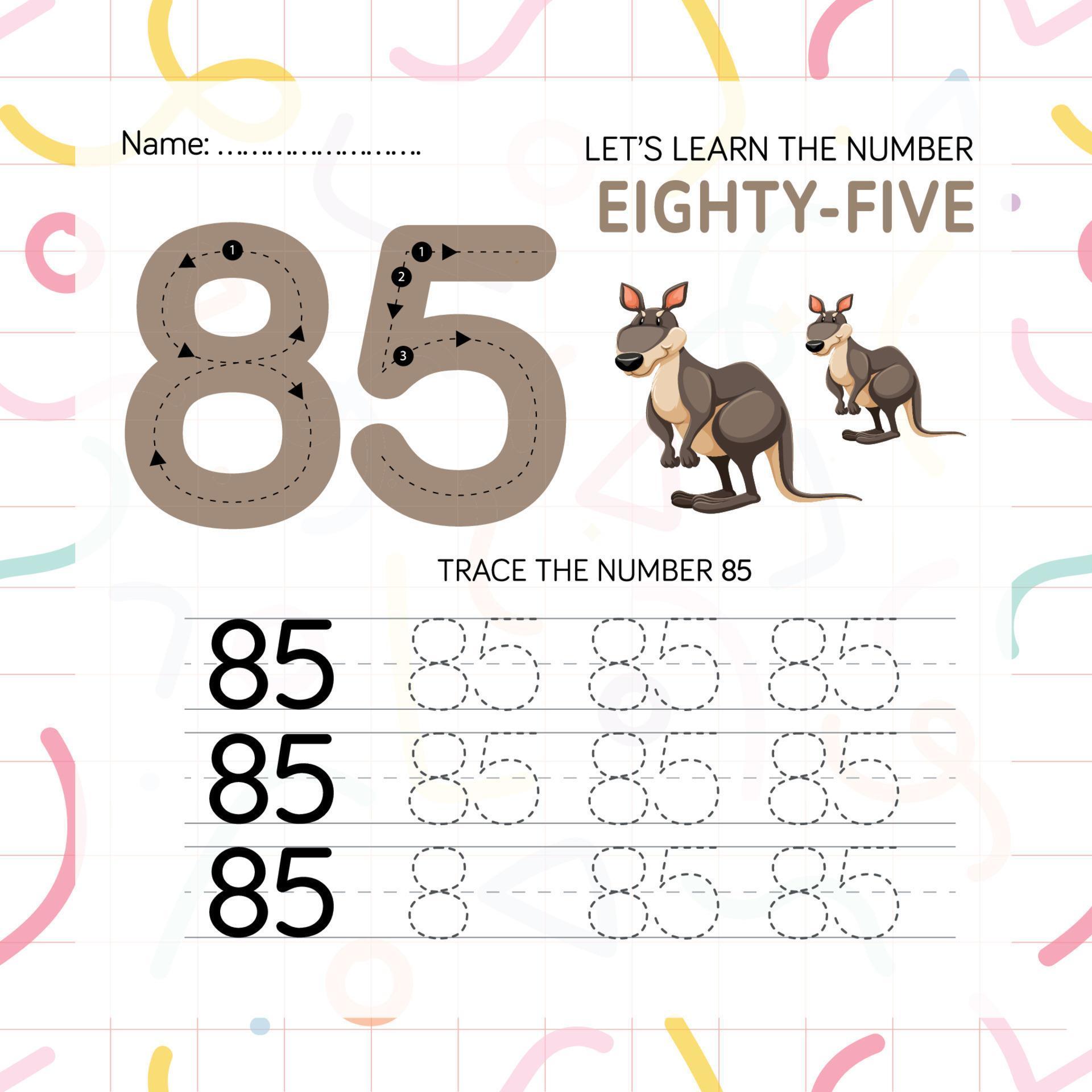 Numbers worksheet for kids, tracing numbers step by step from scratch ...