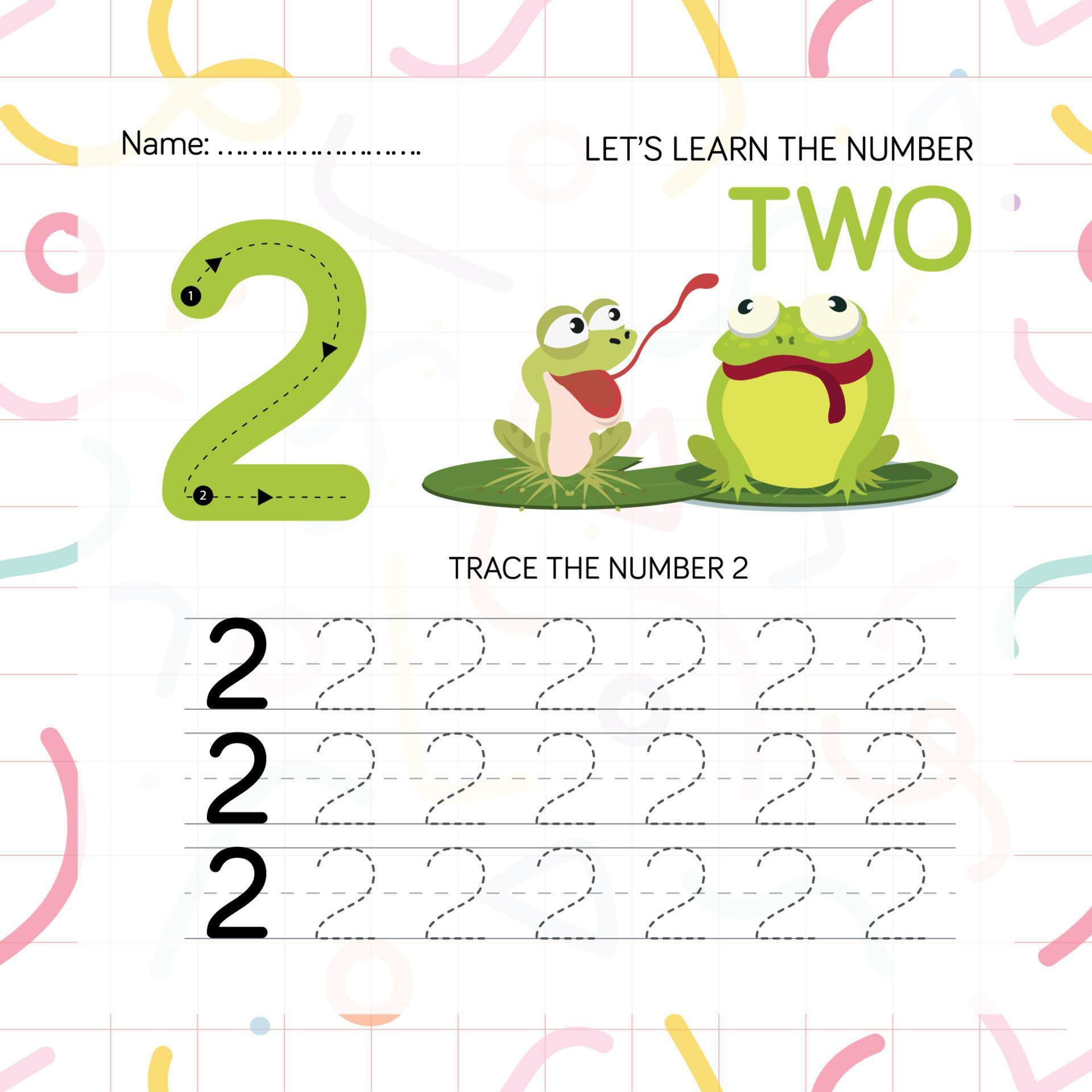 Numbers worksheet for kids, tracing numbers step by step from scratch ...
