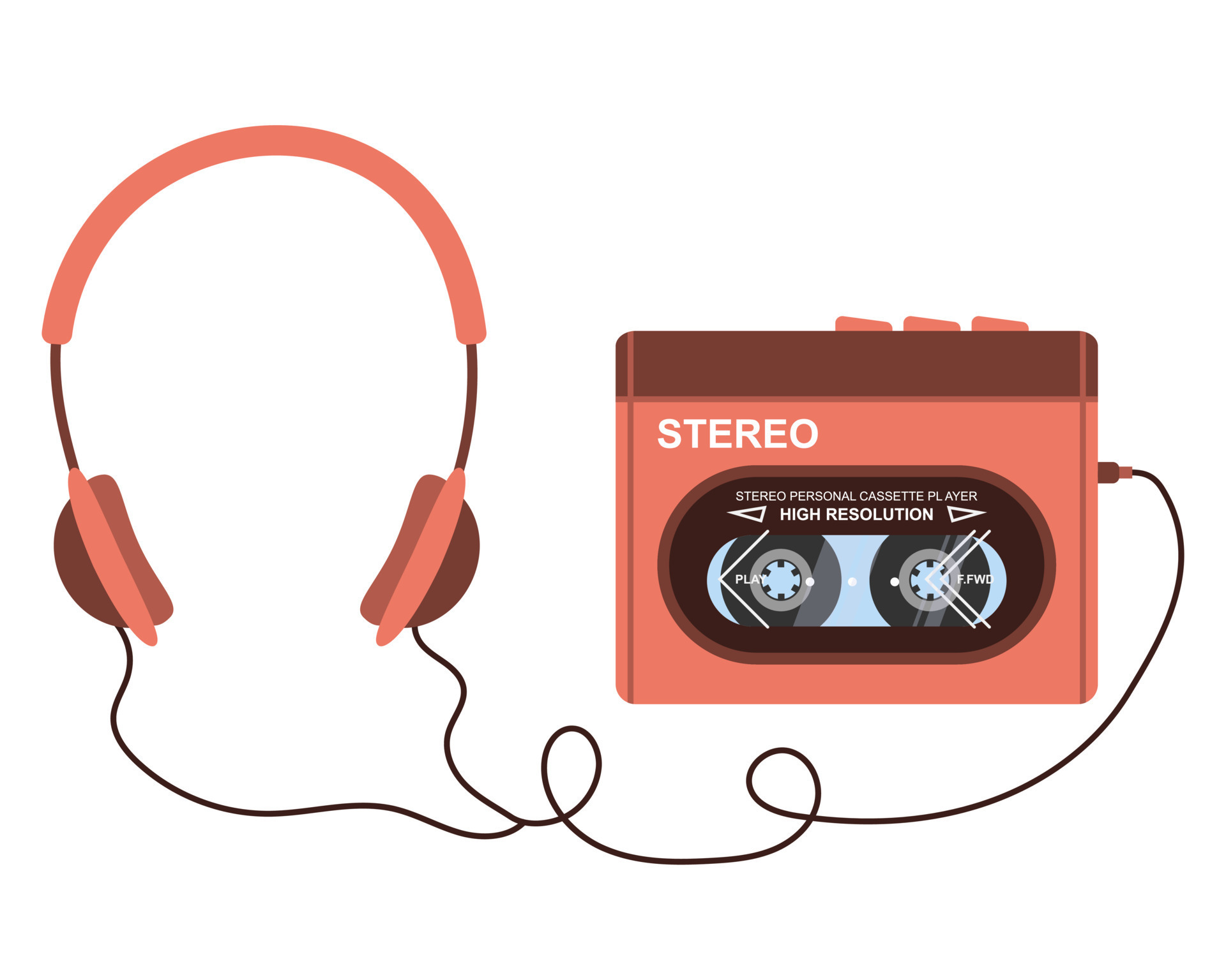 Cassette Music Player In The Style Of The 80s 90s And Stylish Cassette Music Player In The Style Of The 80s 90s And Stylish