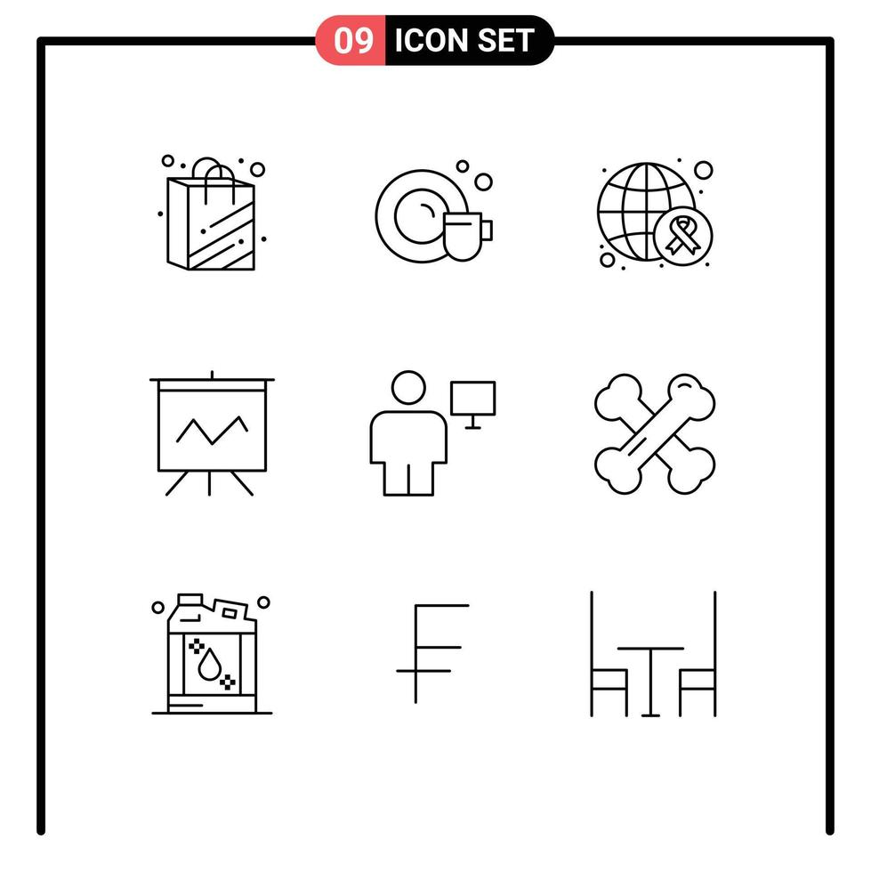 9 Universal Outlines Set For Web And Mobile Applications Screen