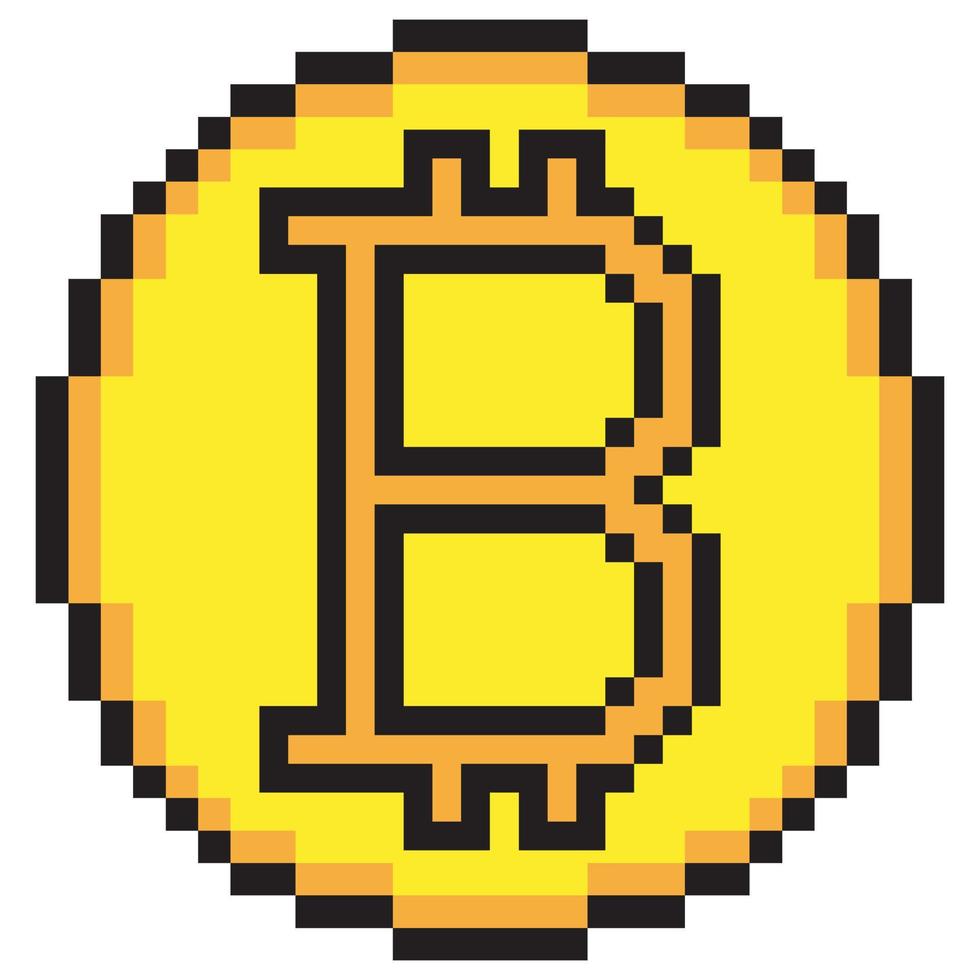 Bitcoin icon pixel art. Cryptocurrency. Vector illustration 16800756 ... Bitcoin icon pixel art. Cryptocurrency. Vector illustration 16800756 ...