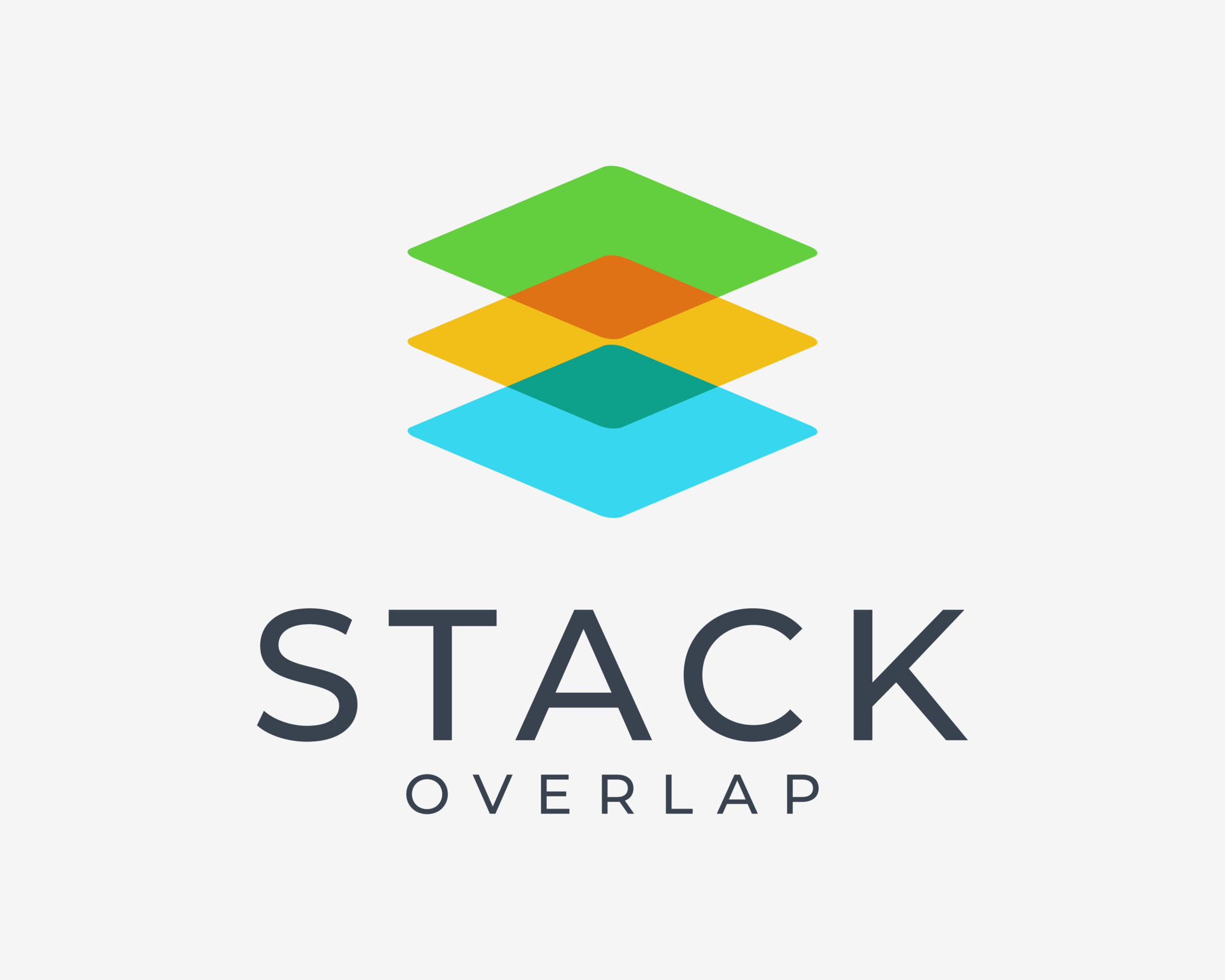 Stack Pile Heap Data Information Overlap Color Overlapping Modern Overlay Icon Vector Logo