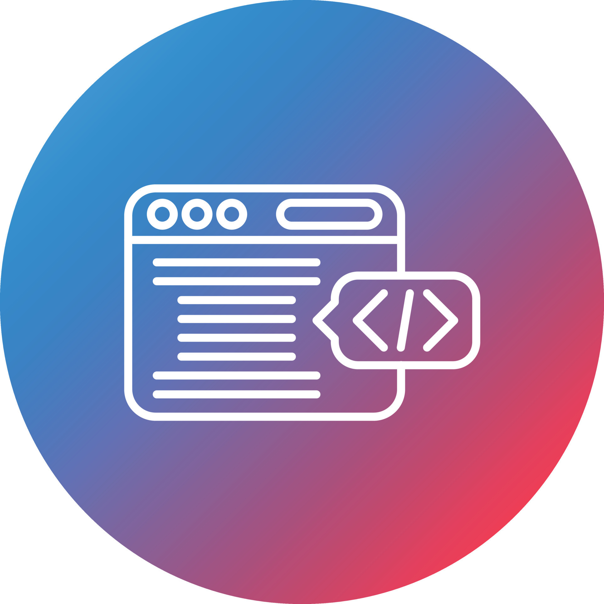 Header Code Line Gradient Circle Background Icon 16804580 Vector Art at ...