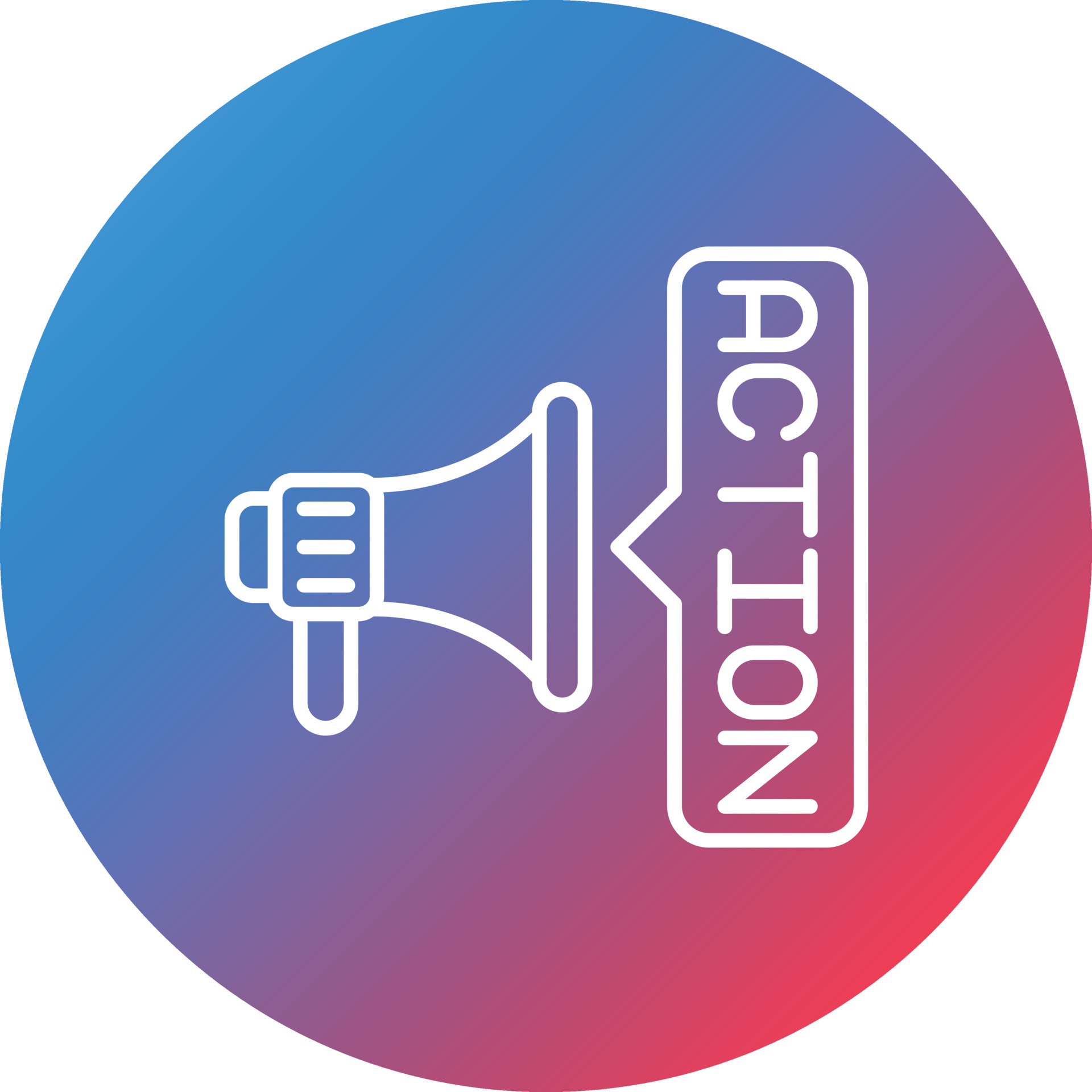 Call To Action Line Gradient Circle Background Icon 16804584 Vector Art At Vecteezy