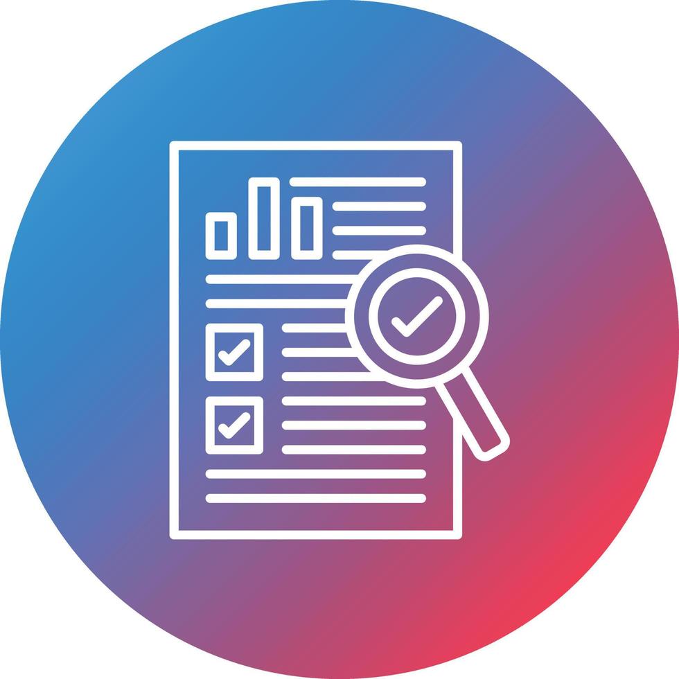 Analysis And Evaluation Line Gradient Circle Background Icon 16804682