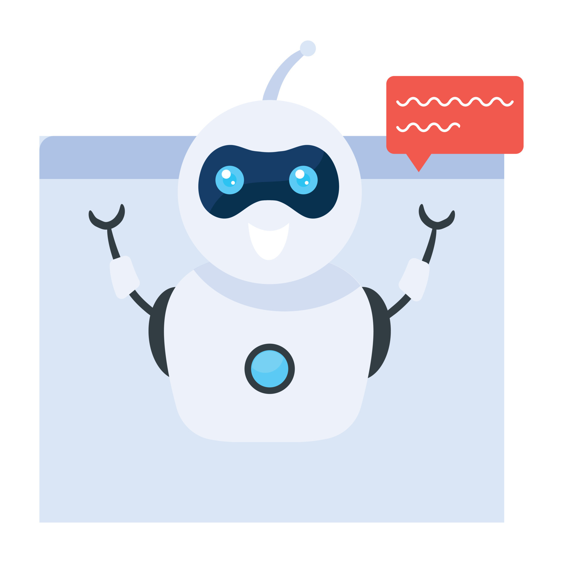 Modern flat icon of robot face 16806266 Vector Art at Vecteezy