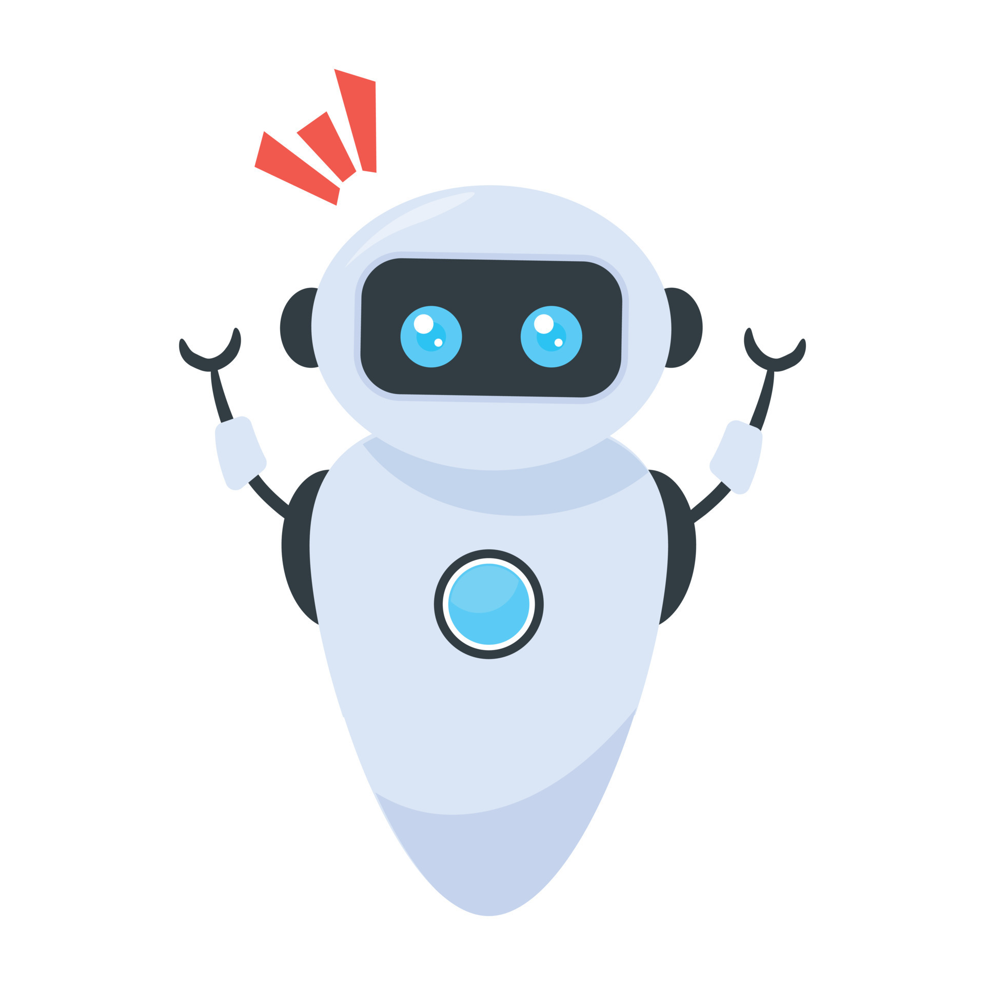 Modern flat icon of robot face 16806279 Vector Art at Vecteezy