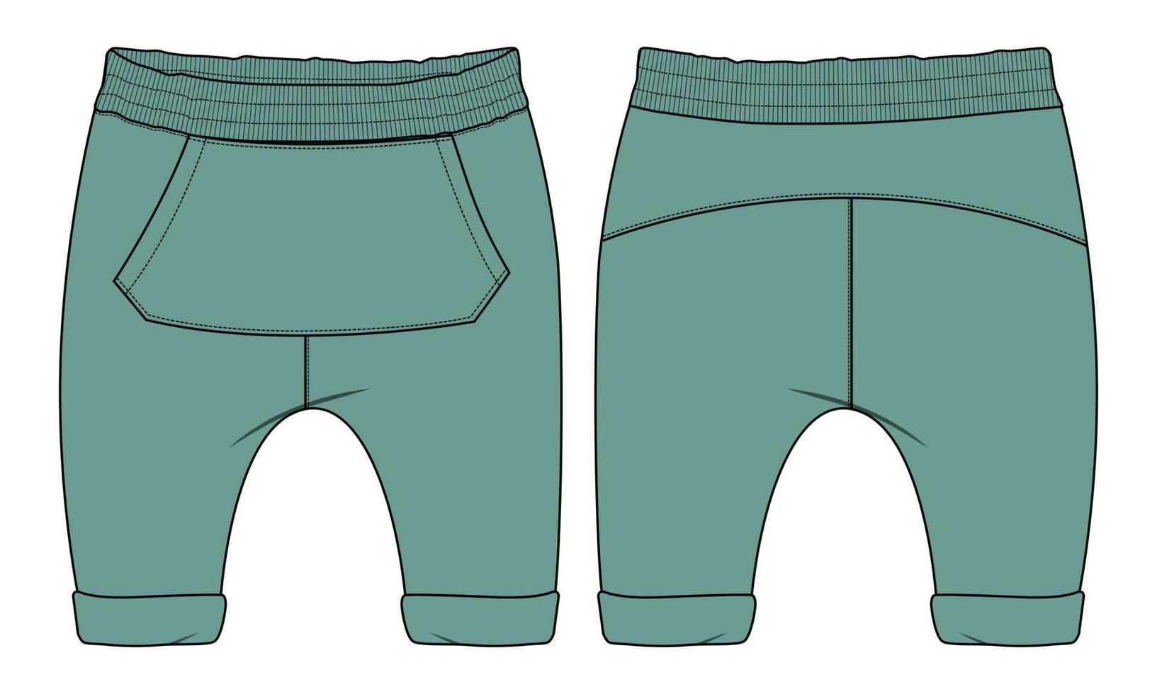 Sweatpants technical fashion flat sketch vector illustration template ... Sweatpants technical fashion flat sketch vector illustration template ...