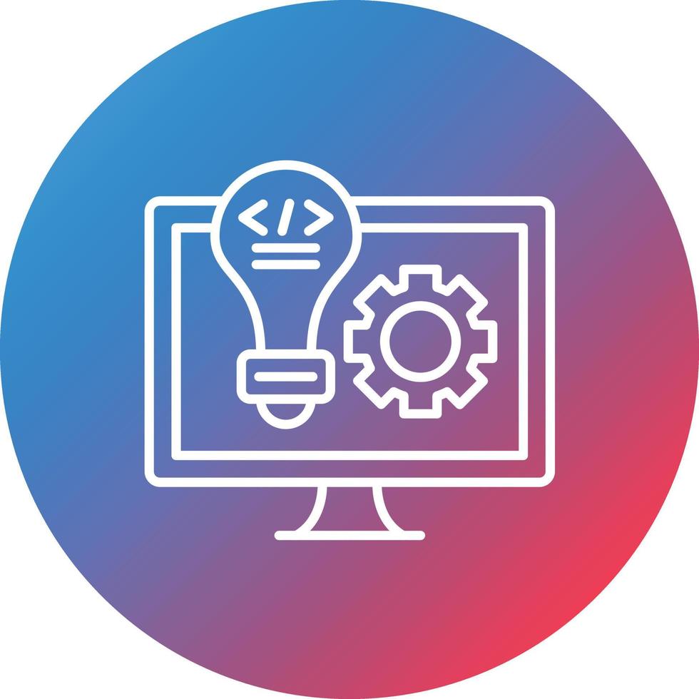 Development Line Gradient Circle Background Icon 16808686 Vector Art at ...