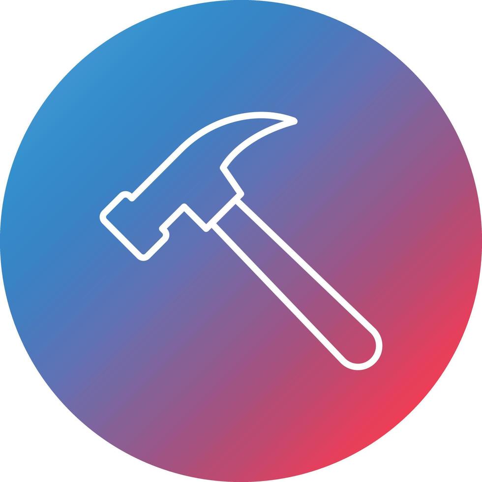 Hammer Line Gradient Circle Background Icon 16808713 Vector Art At Vecteezy