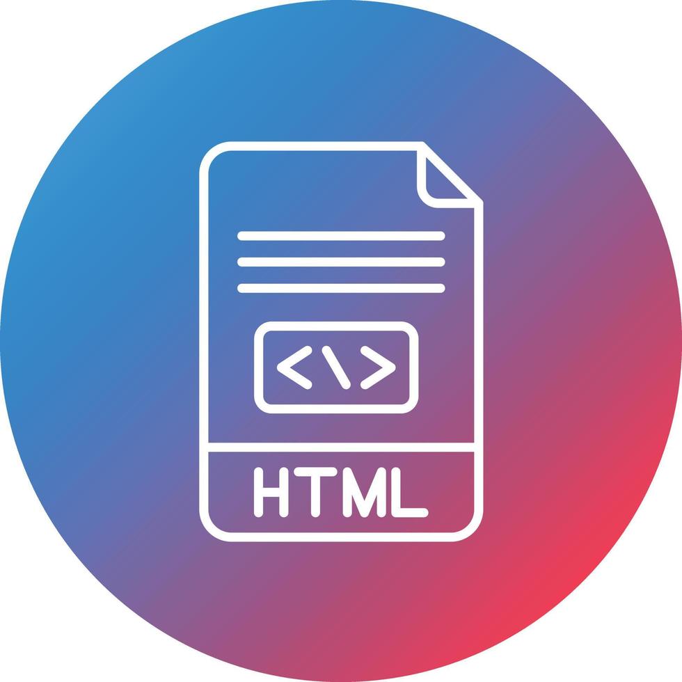 HTML Line Gradient Circle Background Icon 16809050 Vector Art at Vecteezy