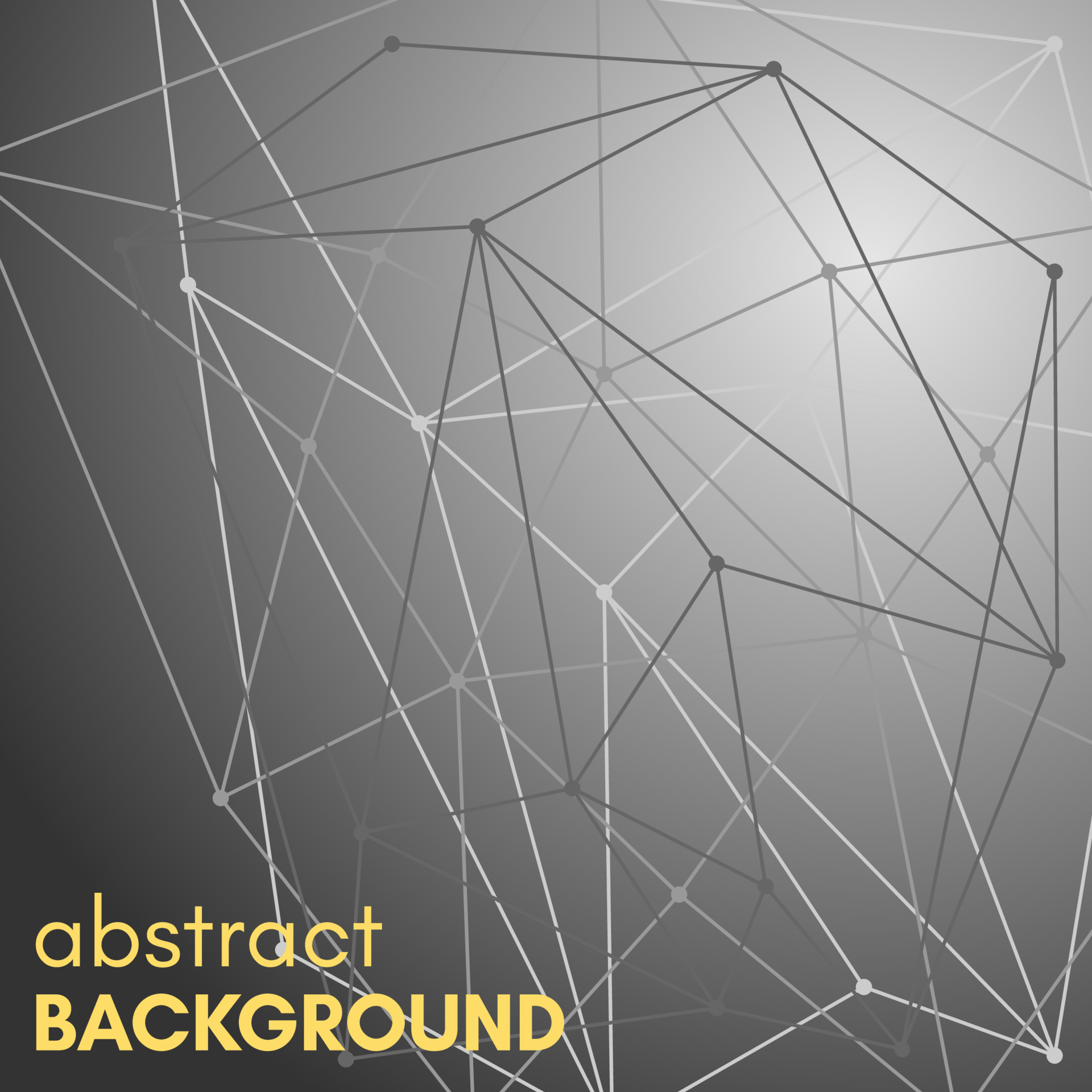 Polygonal Background With Molecular Connection Molecule And