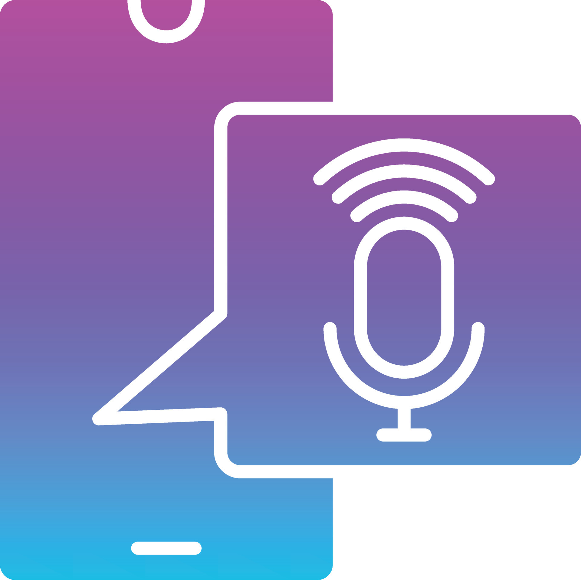 Voice Assistant Glyph Gradient Icon 16814342 Vector Art At Vecteezy