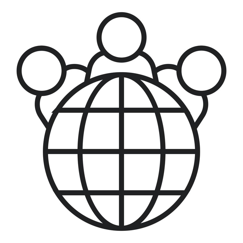 vector de esquema de icono de democracia global. elección de voto ... vector de esquema de icono de democracia global. elección de voto ...