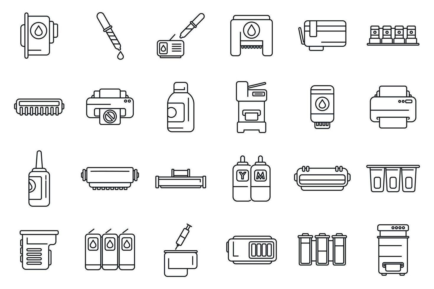 Cartridge filling icons set outline vector. Computer copier 16816993 ... Cartridge filling icons set outline vector. Computer copier 16816993 ...