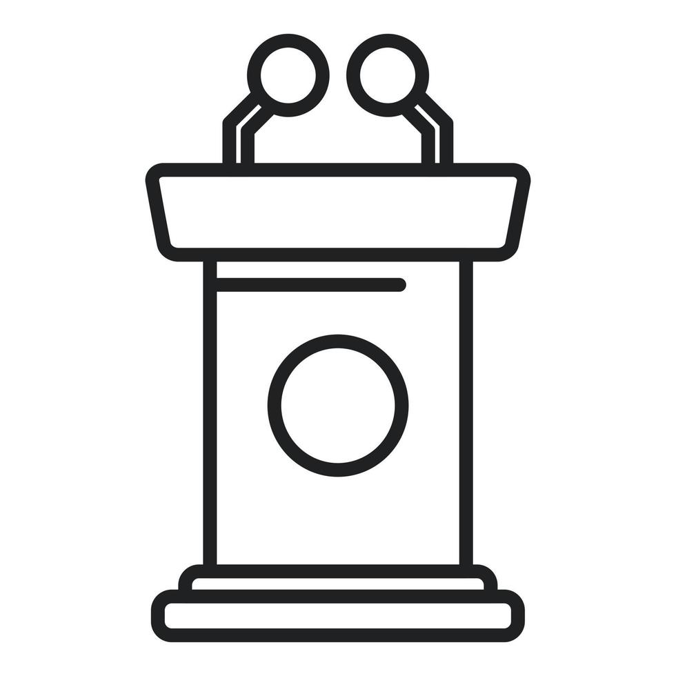 Speaker Tribune Icon Outline Vector Democracy Vote 16817138 Vector Art