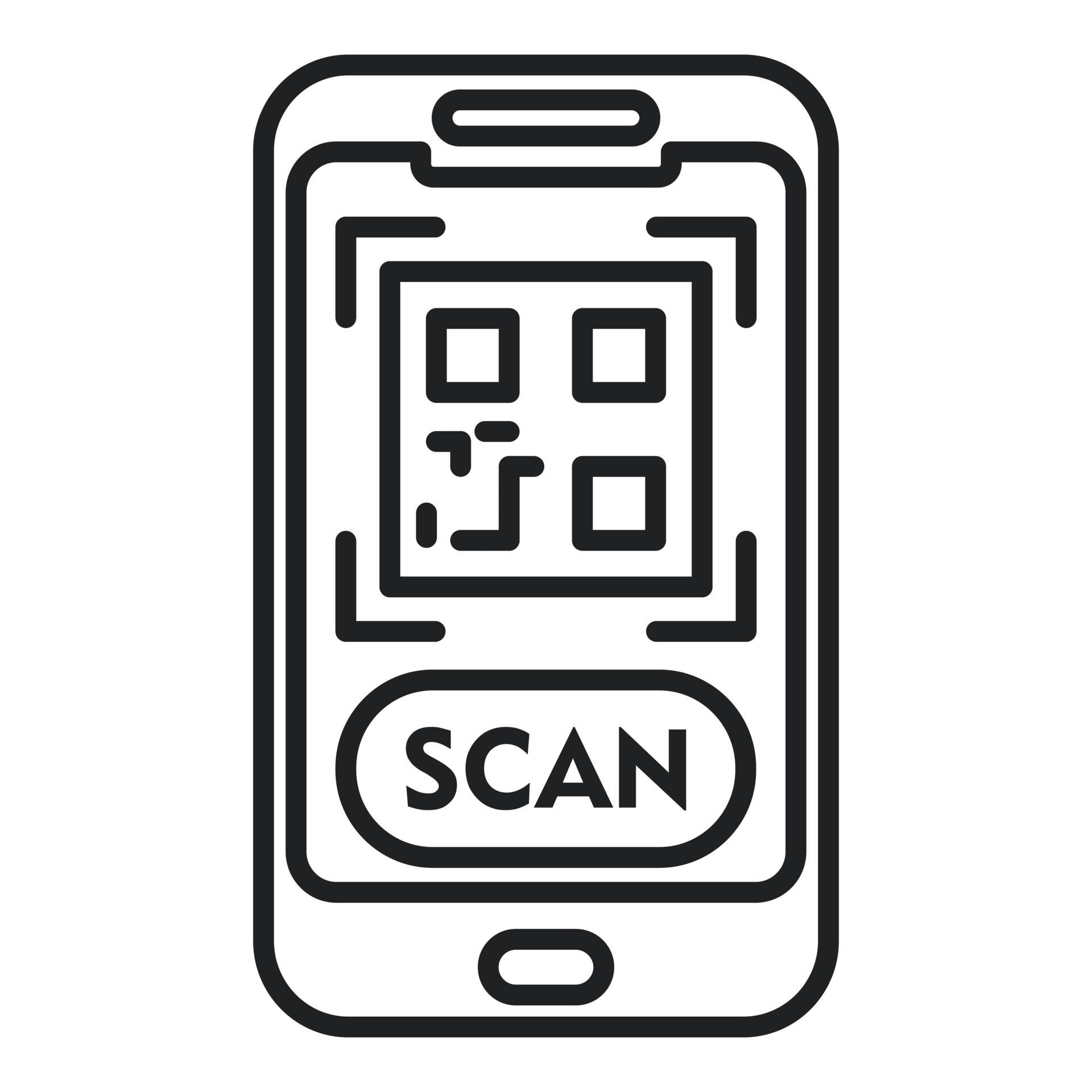 Scan Phone Qr Code Icon Outline Vector Smart App 16817583 Vector Art At Vecteezy