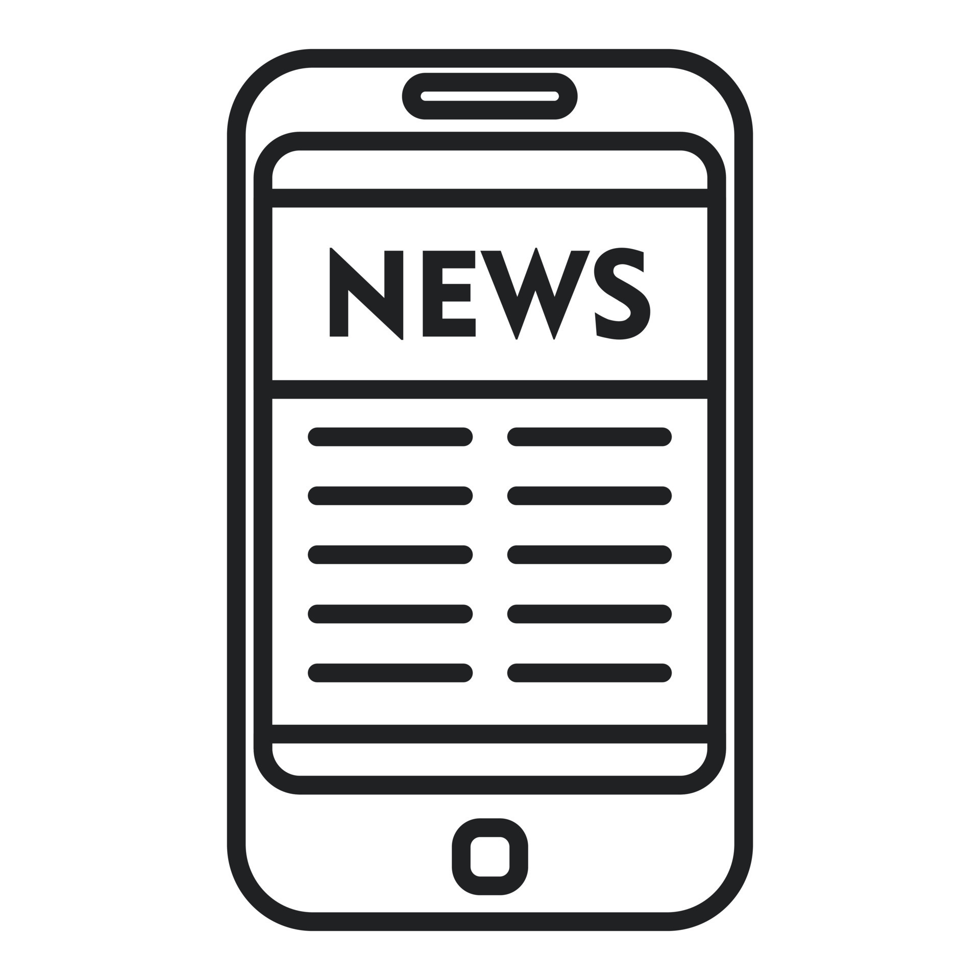 Phone live news icon outline vector. Smart online 16817592 Vector Art at Vecteezy