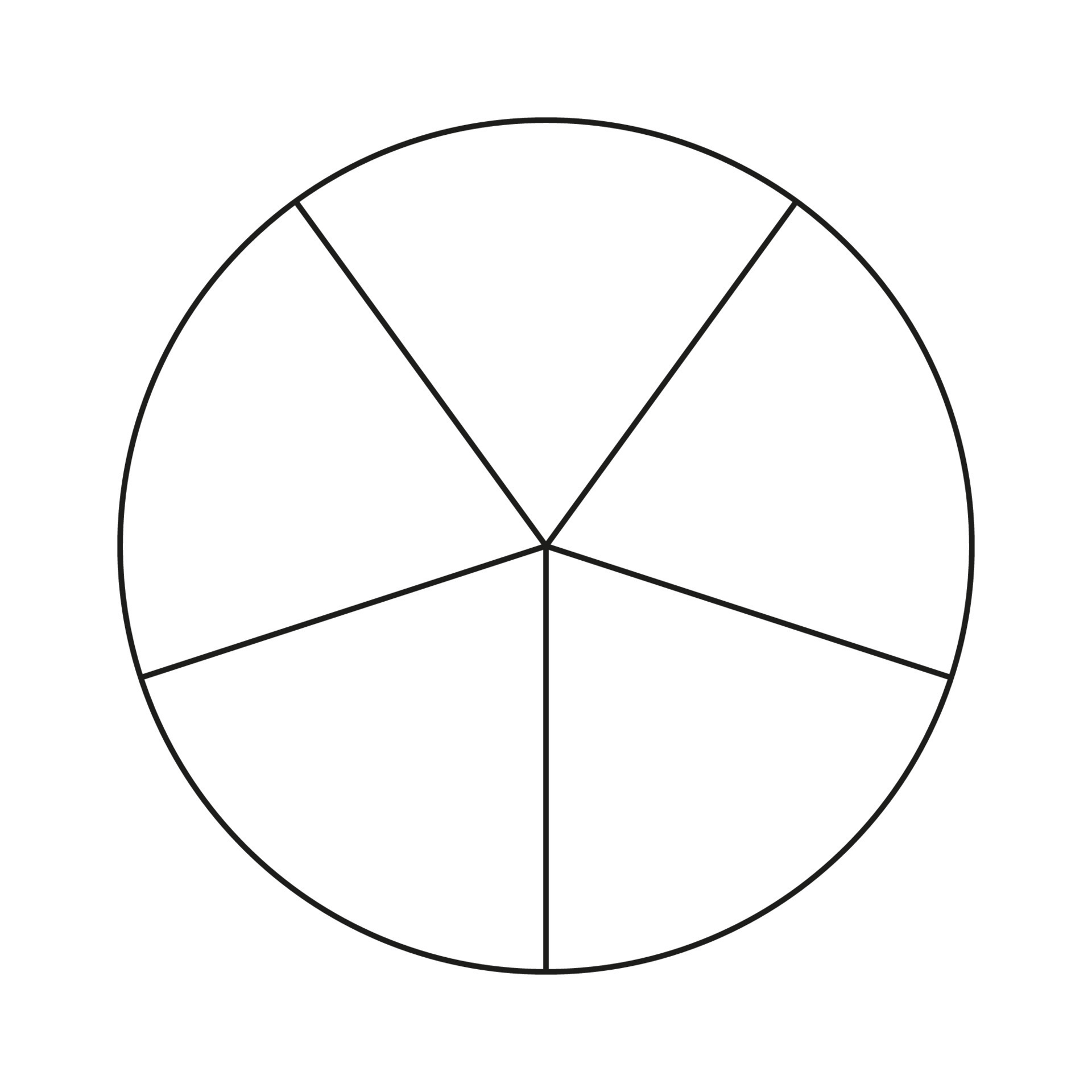 círculo dividido en 5 segmentos. pizza o pastel de forma redonda ... círculo dividido en 5 segmentos. pizza o pastel de forma redonda ...