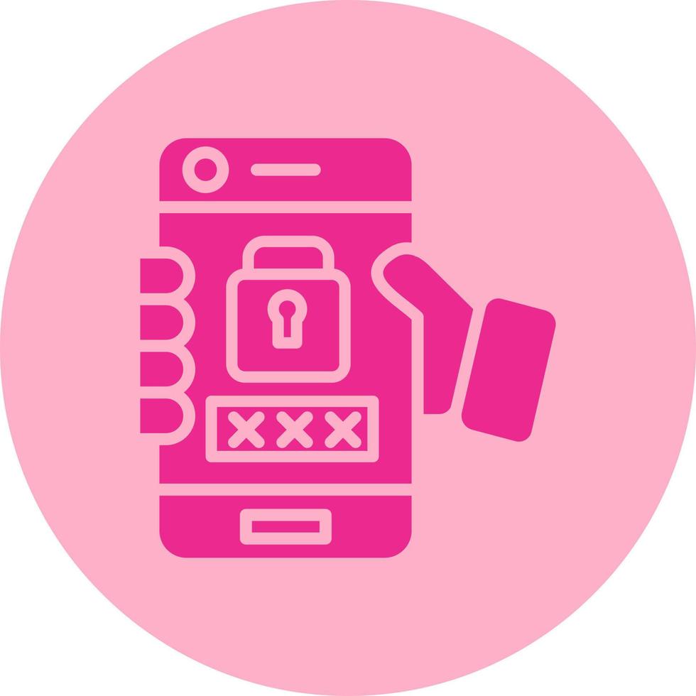 Mobile Password Vector Icon 16819669 Vector Art At Vecteezy