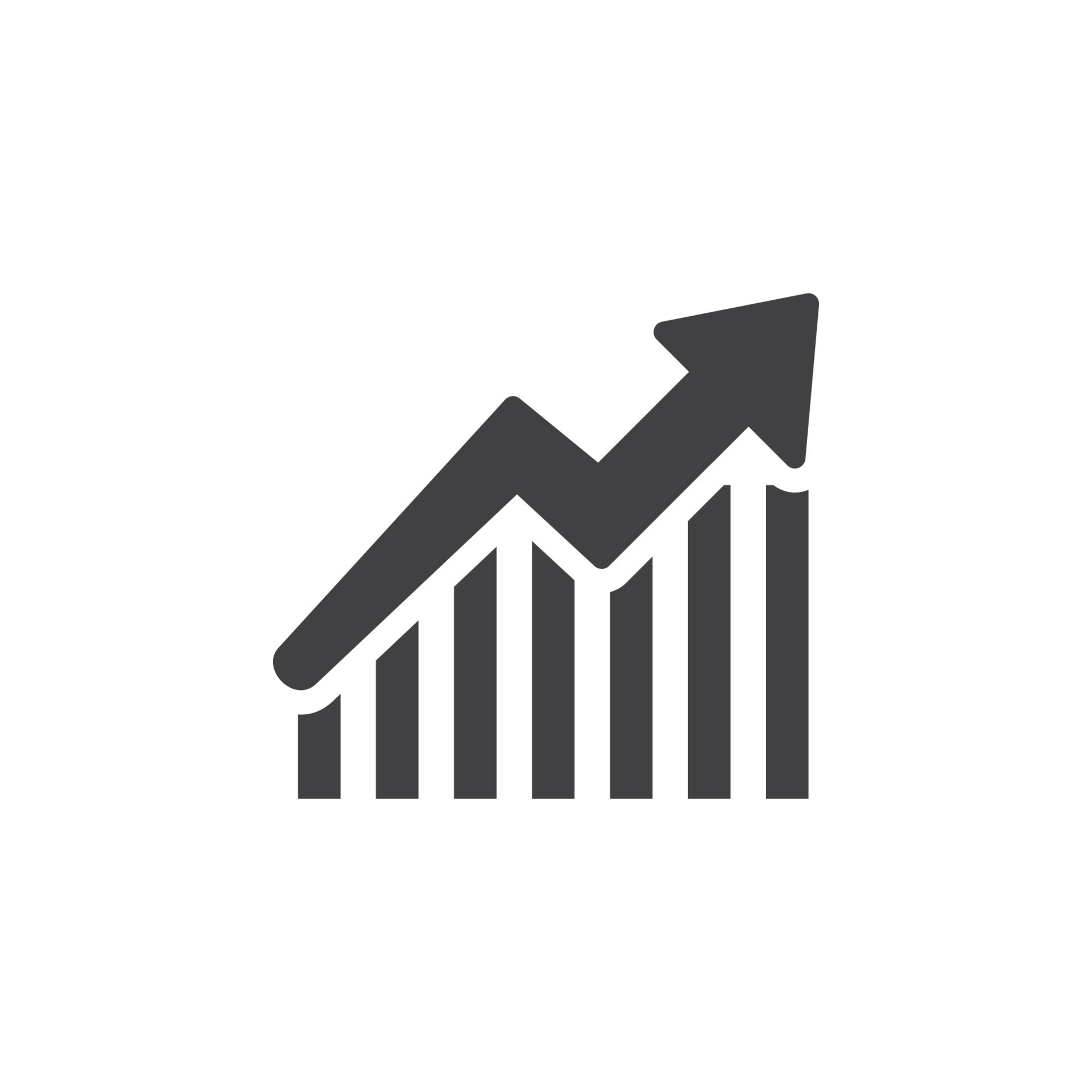 Growing Graph Icon Vector Illustration 16825509 Vector Art At Vecteezy