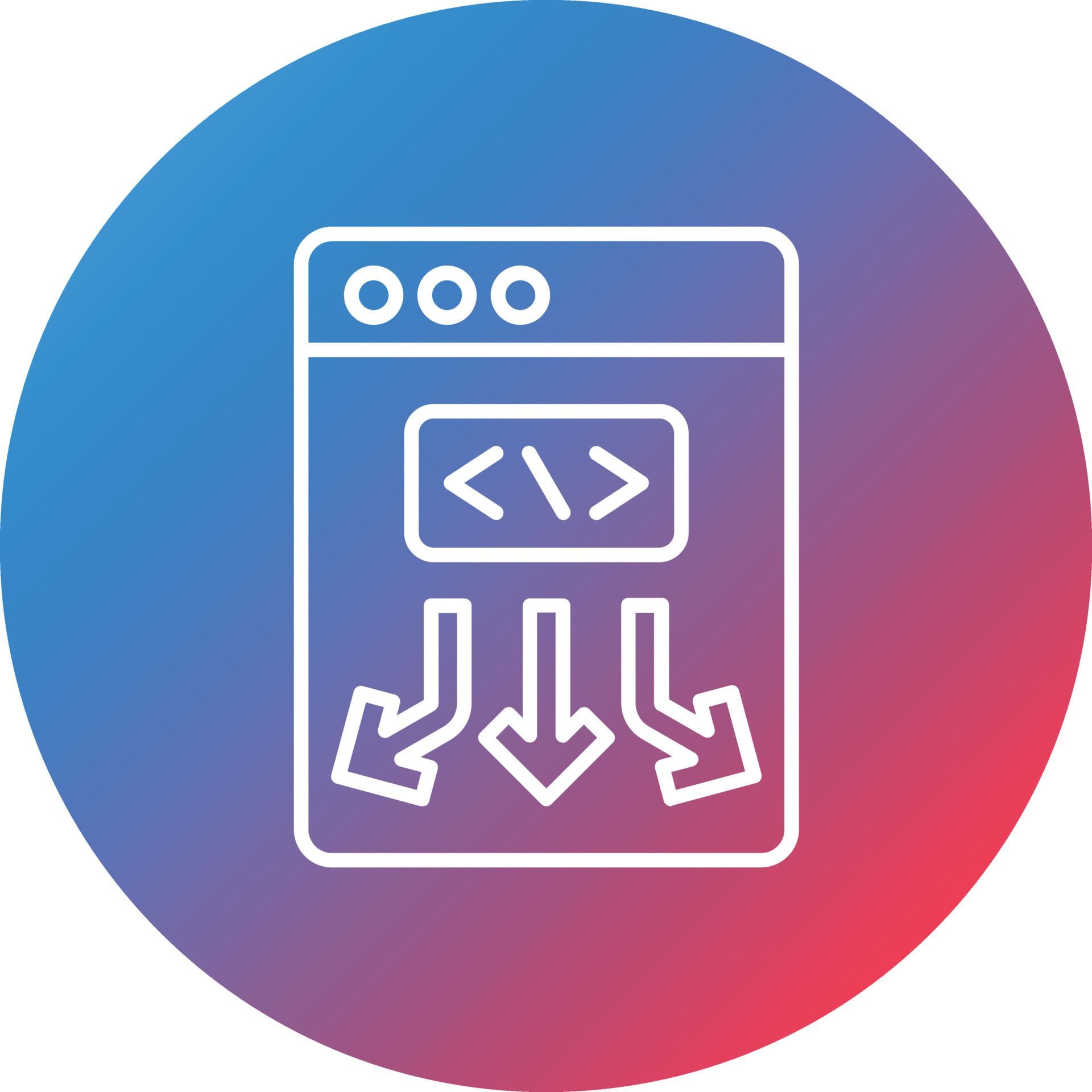 Low Code Line Gradient Circle Background Icon 16825709 Vector Art at Vecteezy