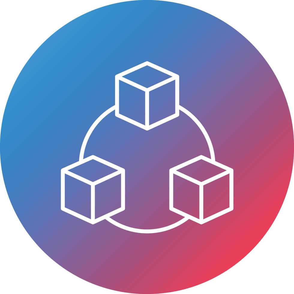 icono de fondo de círculo de degradado de línea de módulo preconstruido ...