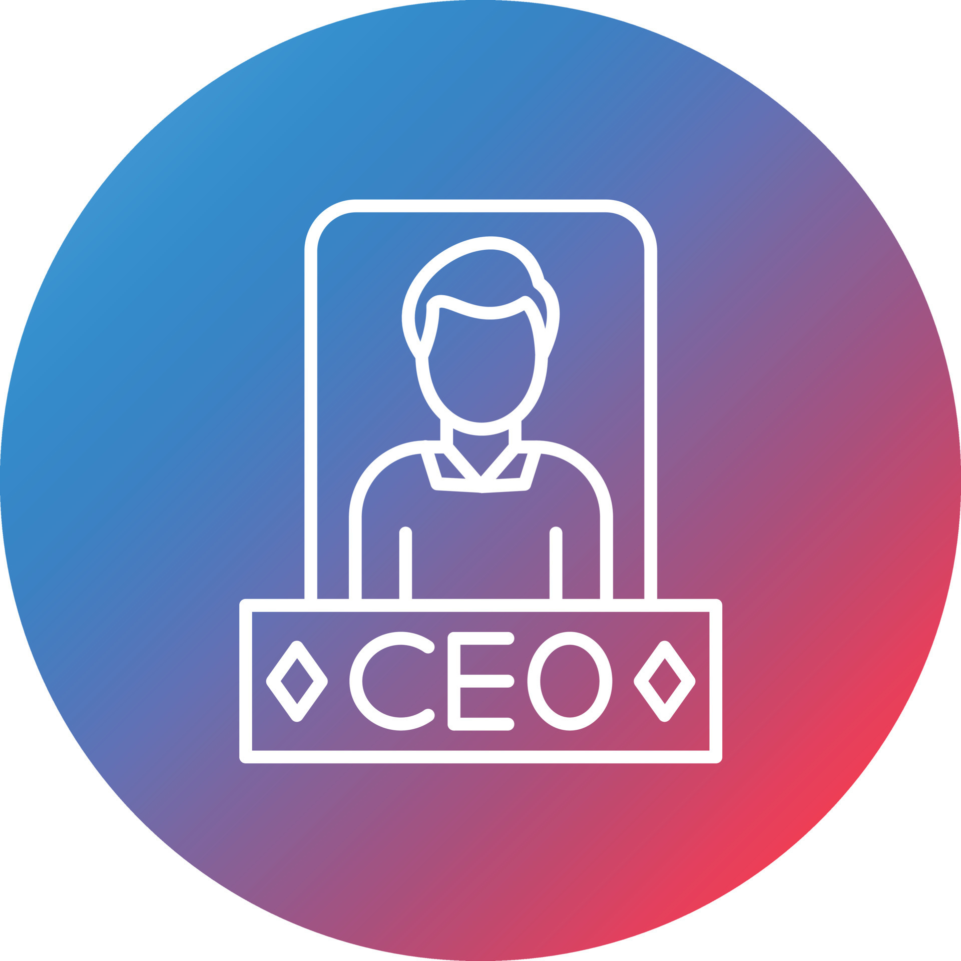 CEO Line Gradient Circle Background Icon 16826411 Vector Art at Vecteezy