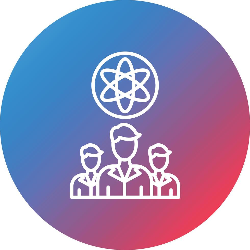 Data Science Team Line Gradient Circle Background Icon 16827010 Vector ...