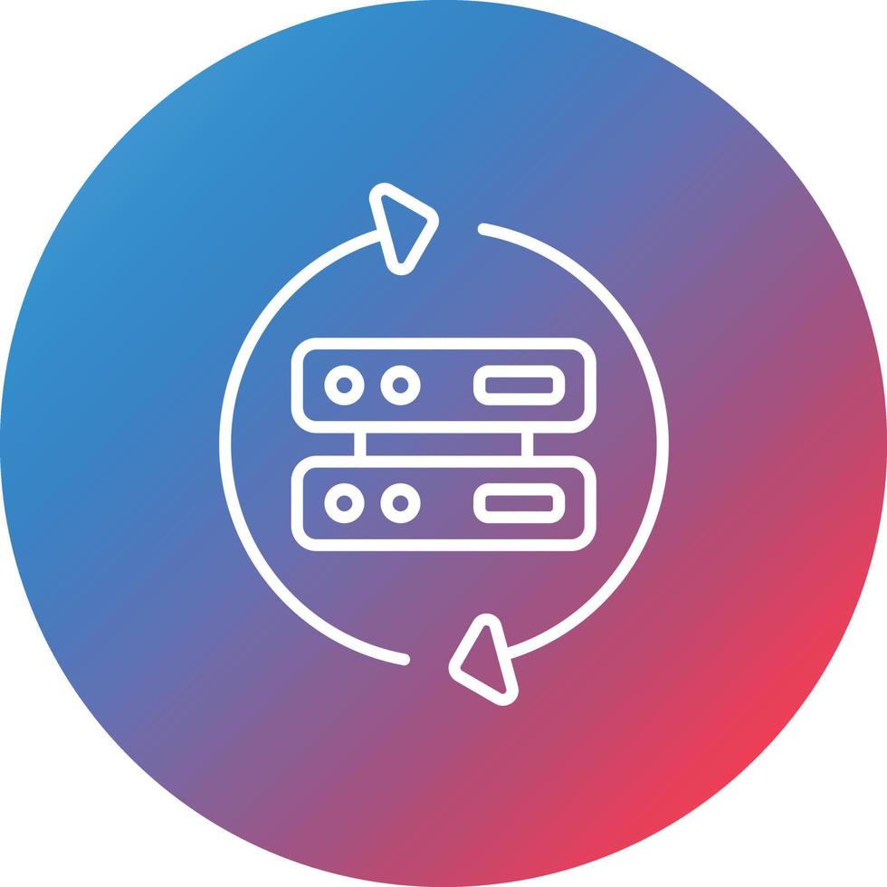 Data Transformation Line Gradient Circle Background Icon 16827011