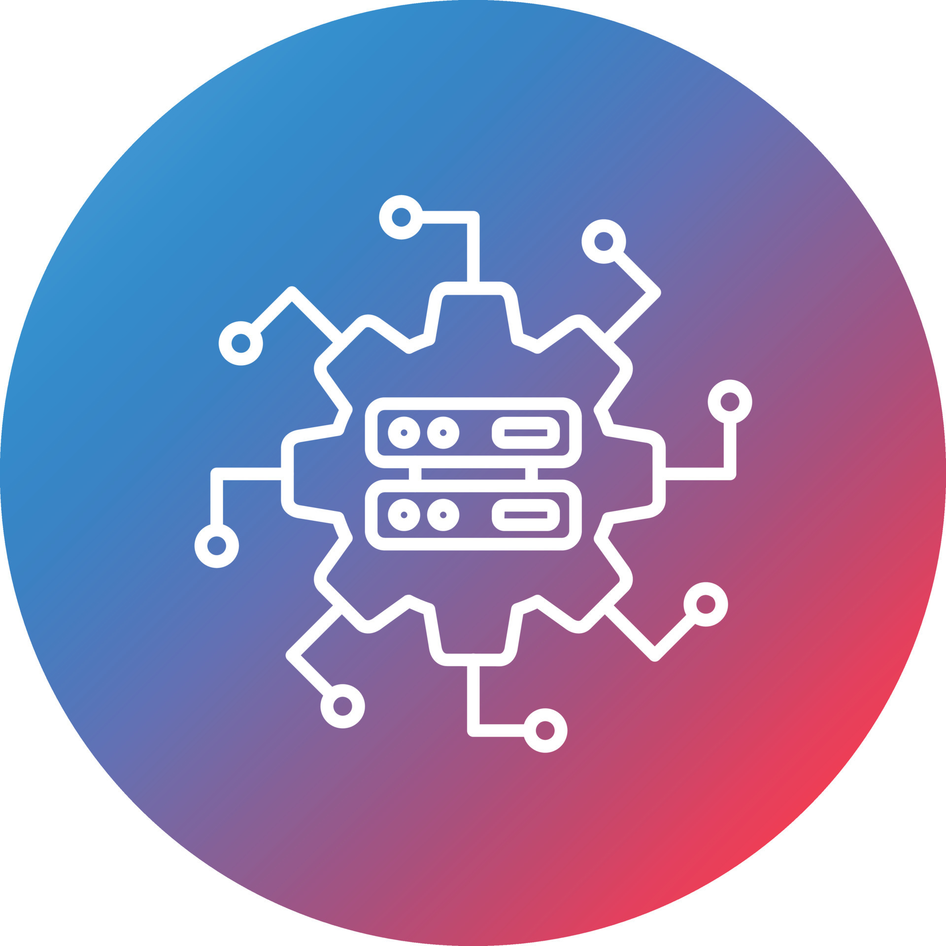 Data Science Line Gradient Circle Background Icon 16827012 Vector Art ...