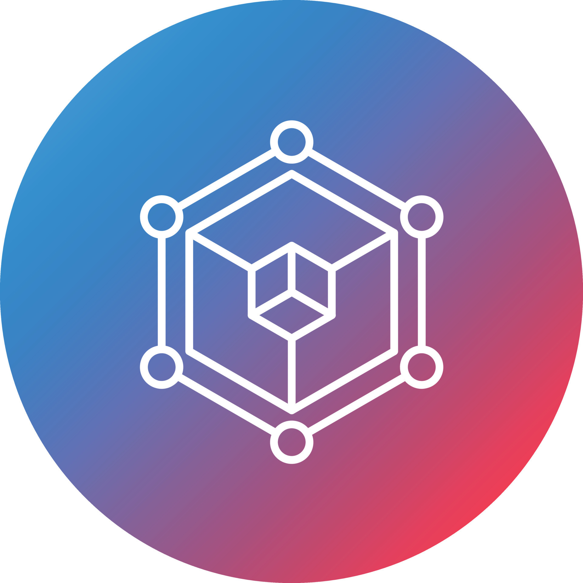 Olap Line Gradient Circle Background Icon 16827046 Vector Art at Vecteezy