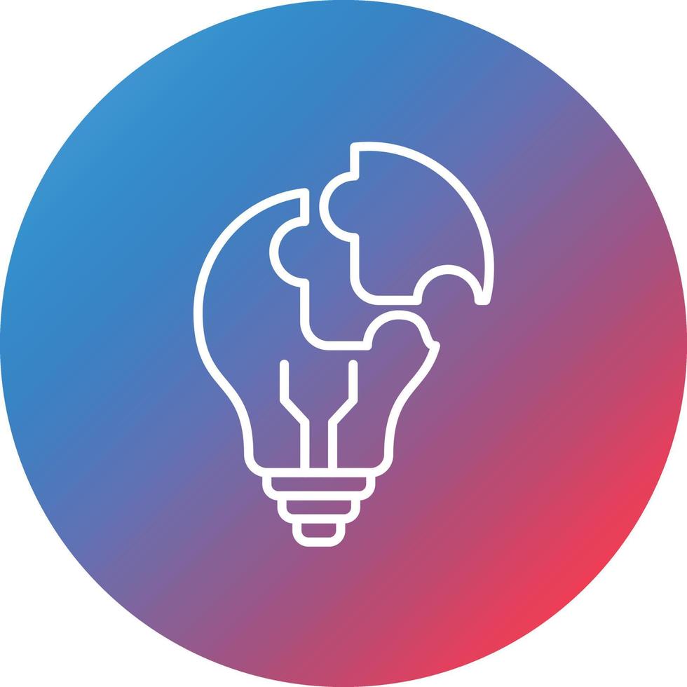 Problem Solving Line Gradient Circle Background Icon 16827048 Vector ...
