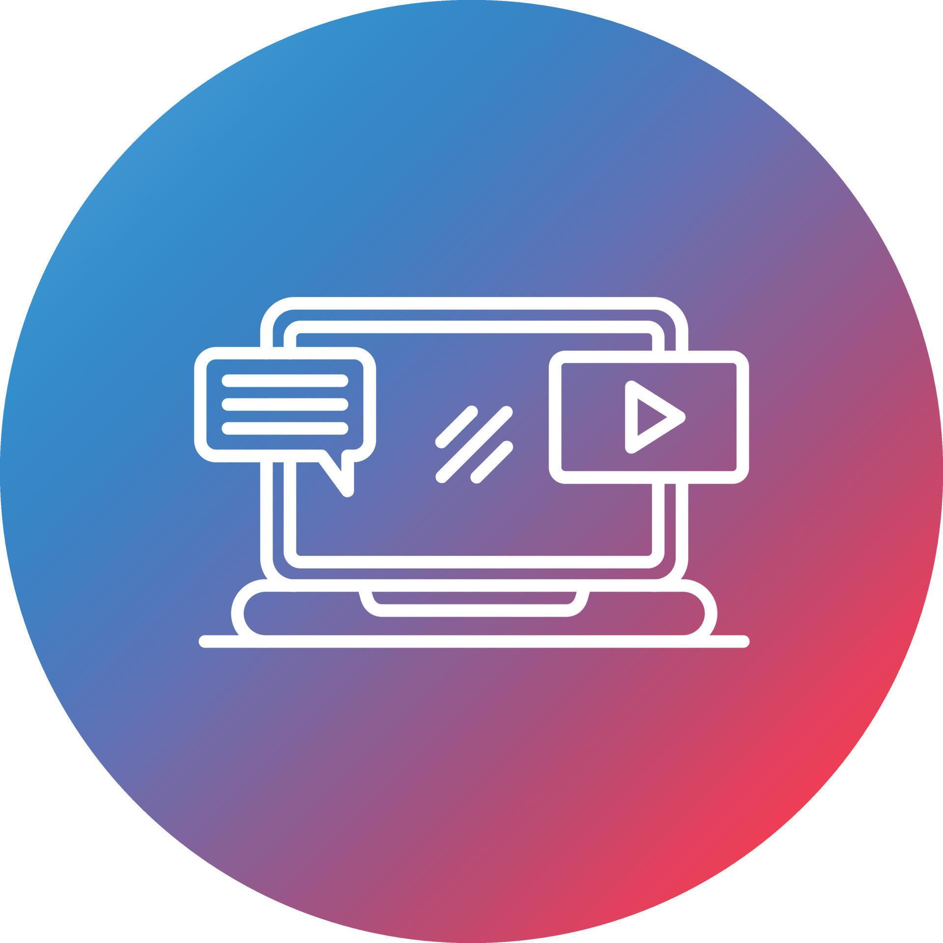 Unstructured Data Line Gradient Circle Background Icon 16827091 Vector ...