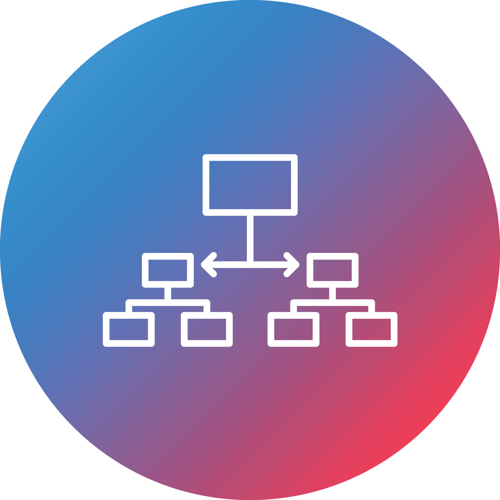 Labeled Hierarchy Line Gradient Circle Background Icon 16827283 Vector ...