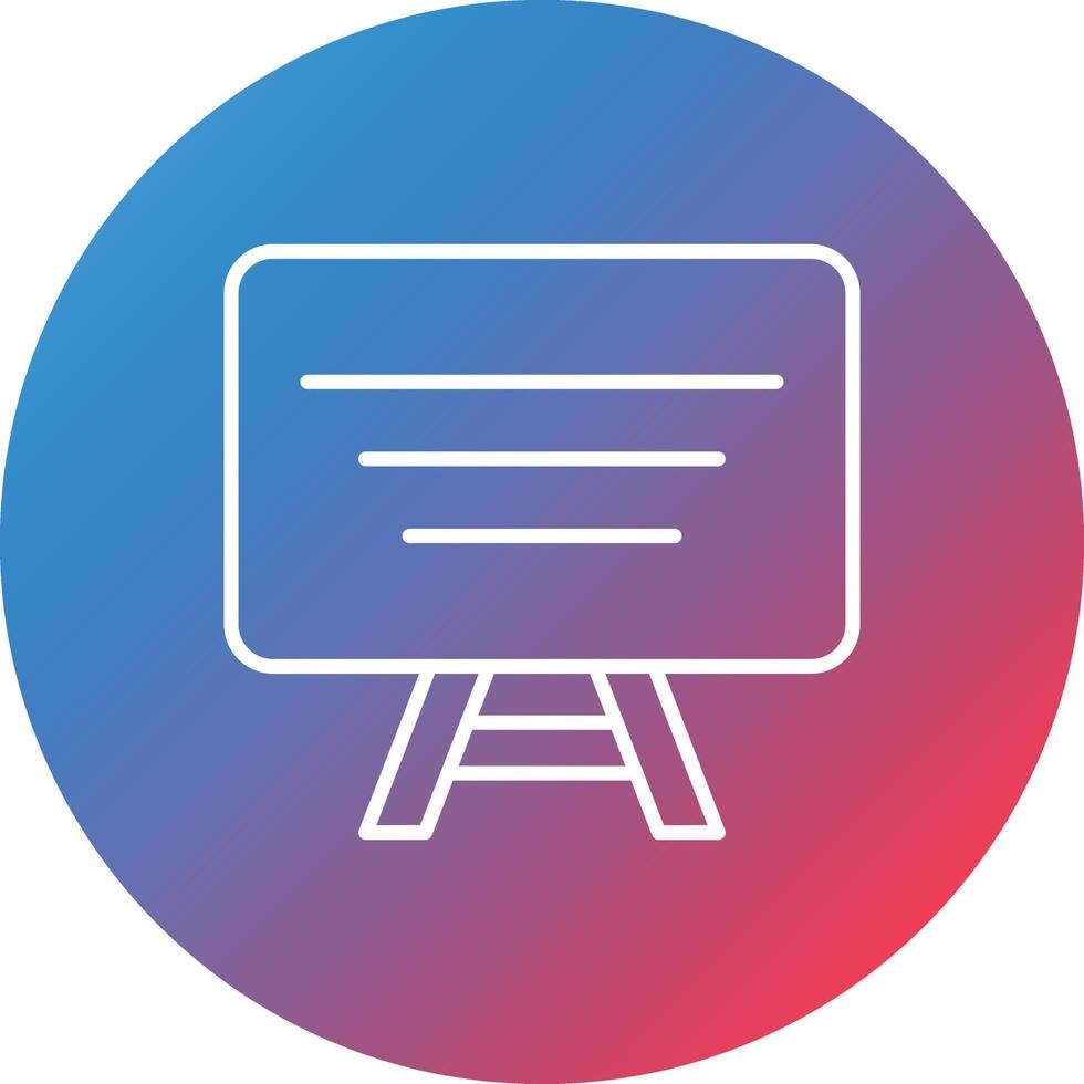 Blackboard Line Gradient Circle Background Icon 16827515 Vector Art at ...