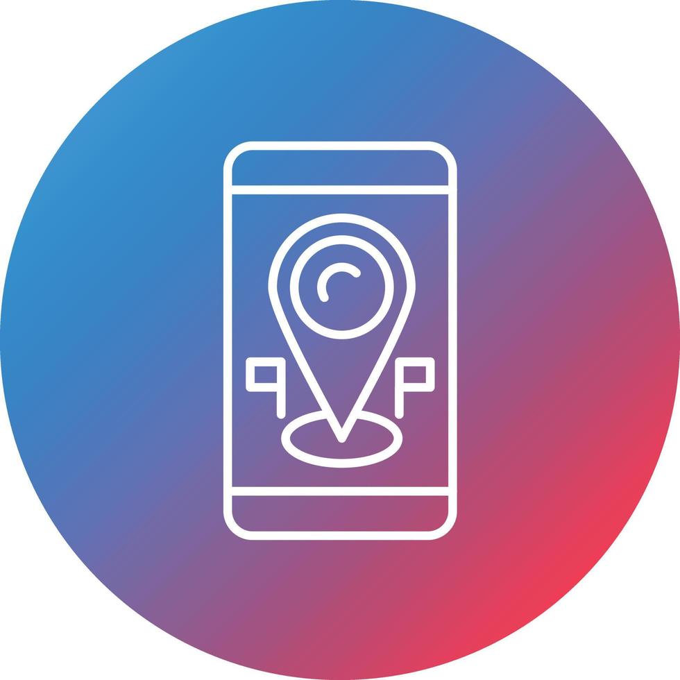 Gps Line Gradient Circle Background Icon 16827570 Vector Art At Vecteezy