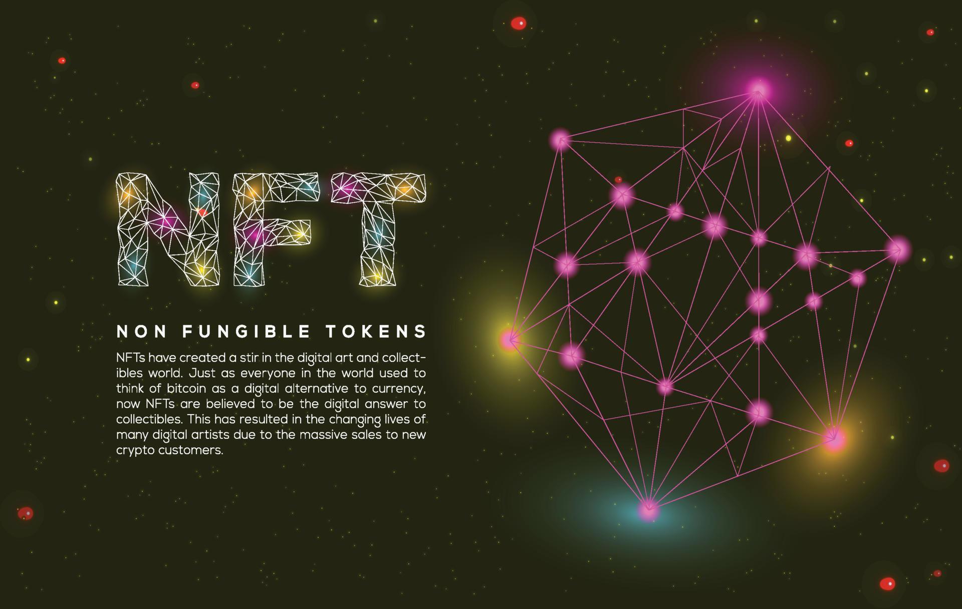 Pink, orange and blue sparkle light NFT wallpaper with rgb light effect. 16828678 Vector Art at ...