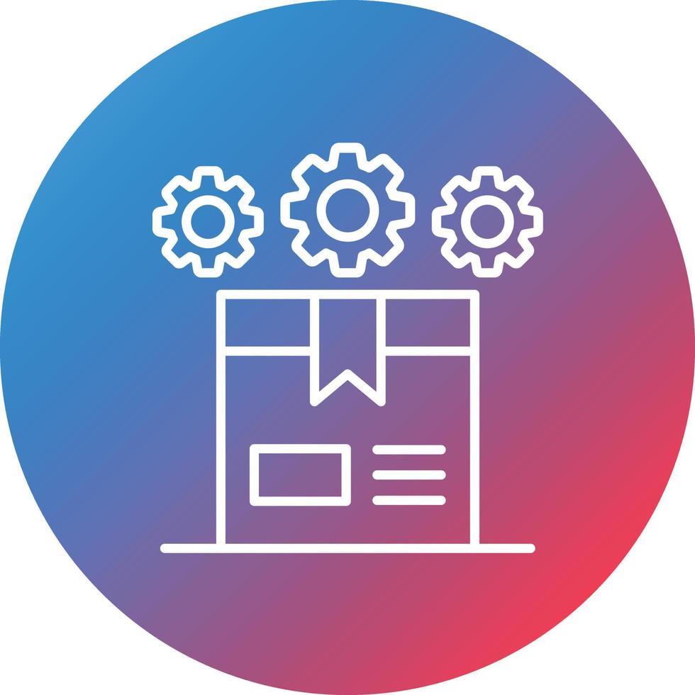 Procedure Package Line Gradient Circle Background Icon 16828809 Vector ...