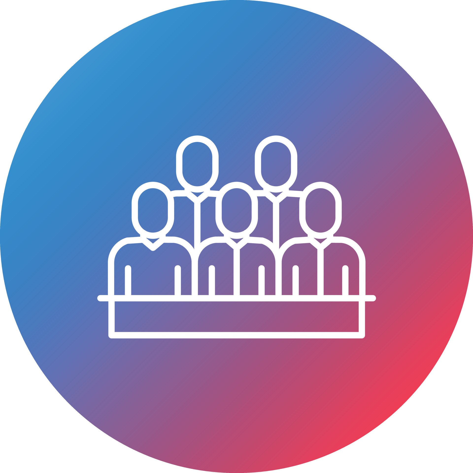 Spectator Line Gradient Circle Background Icon 16829013 Vector Art at ...