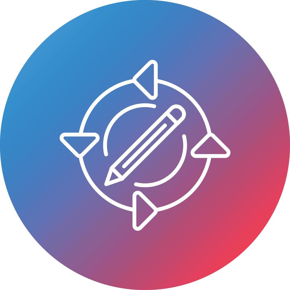 Rework Required Line Gradient Circle Background Icon 16829778 Vector