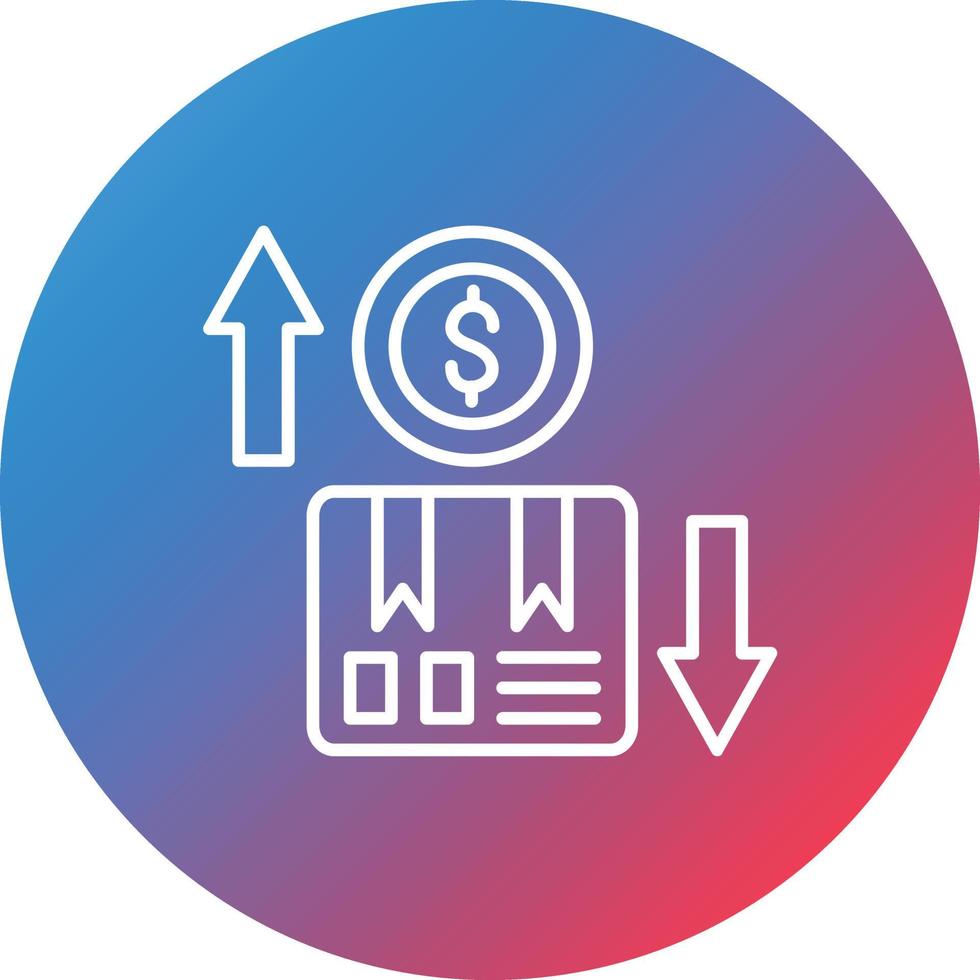 Variable Expenses Line Gradient Circle Background Icon 16830055 Vector ...