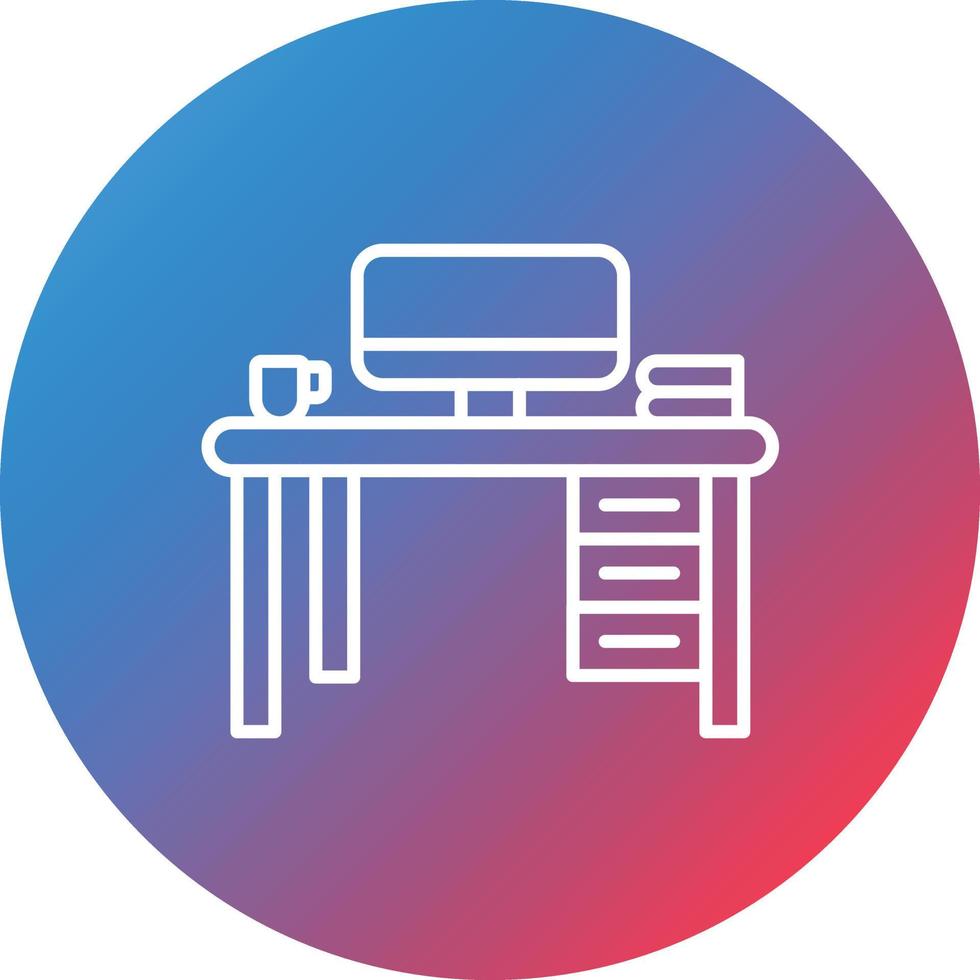 Workspace Line Gradient Circle Background Icon 16830151 Vector Art At