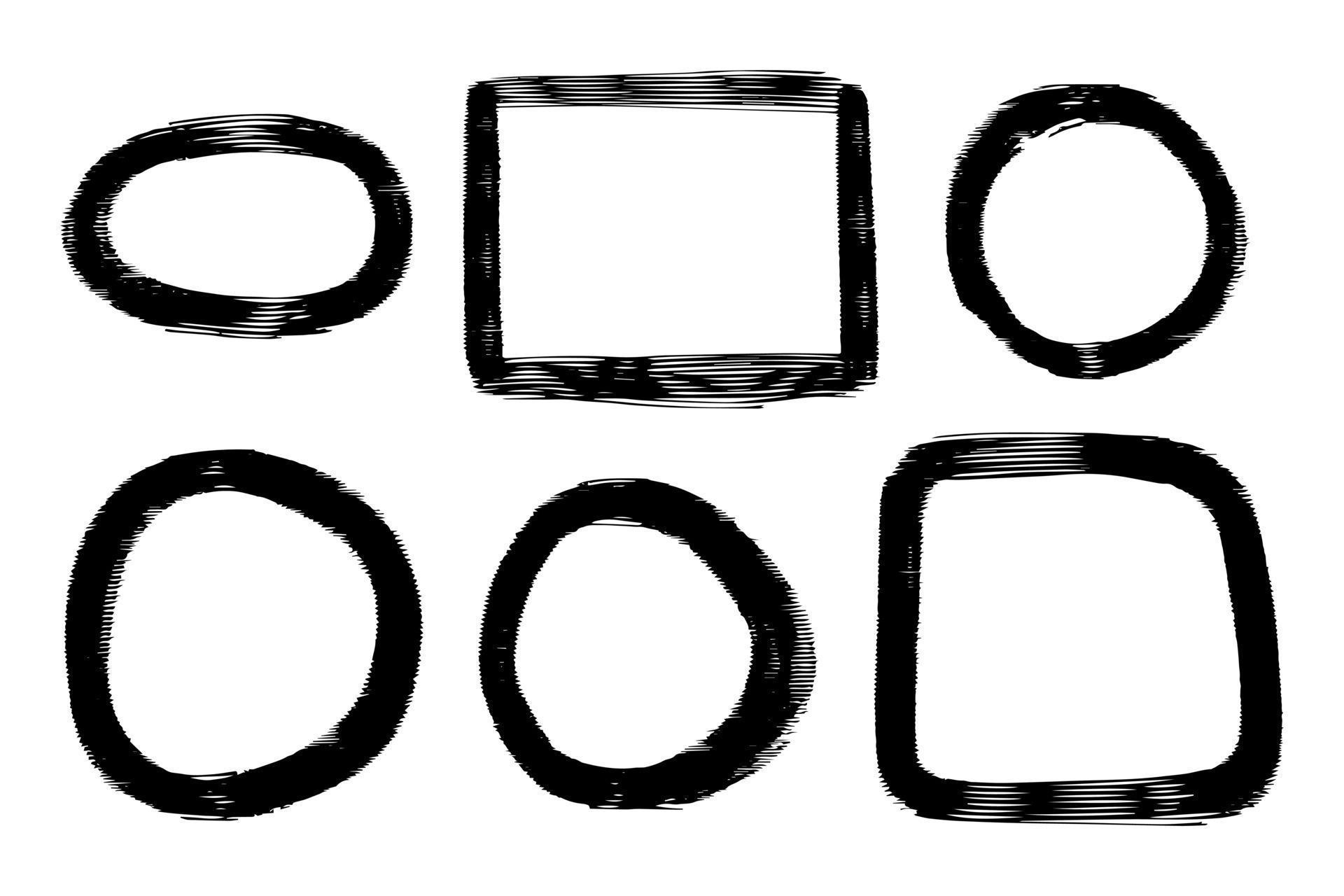 Set frame and circle doodle for design reference. 16830229 Vector Art ...