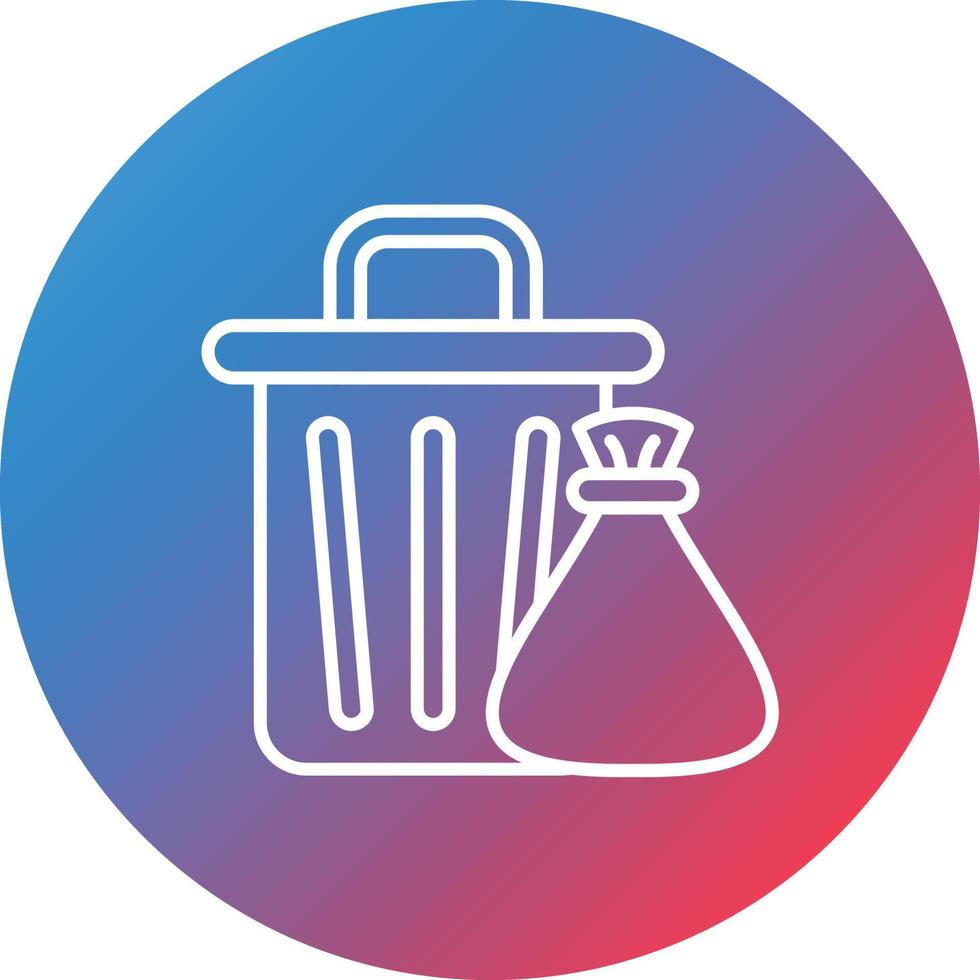Garbage Disposal Line Gradient Circle Background Icon 16830825 Vector ...