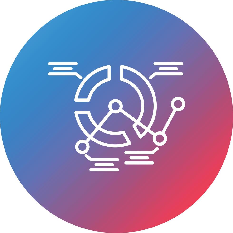 Analytics Line Gradient Circle Background Icon 16831299 Vector Art At