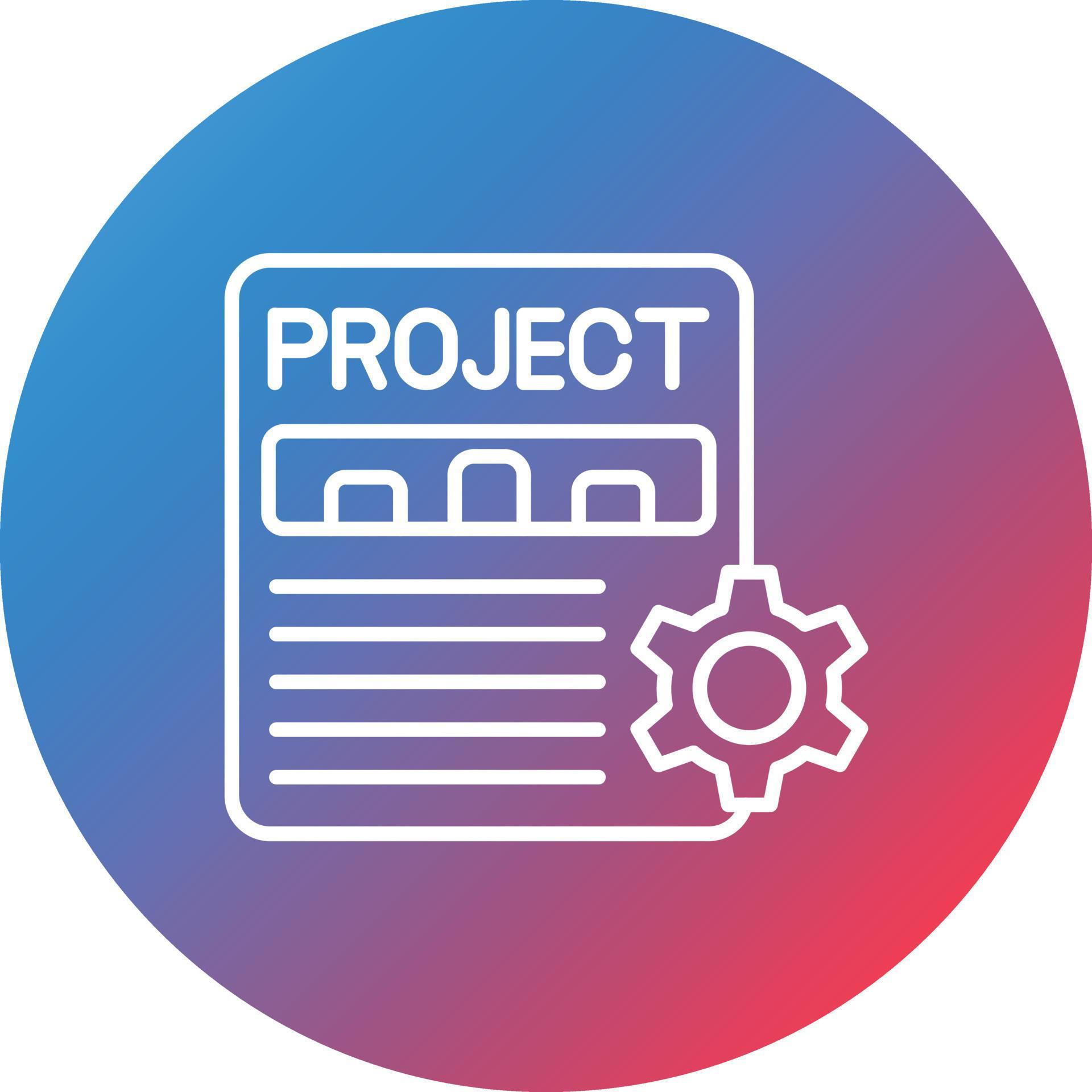 Projects Line Gradient Circle Background Icon 16831921 Vector Art at ...