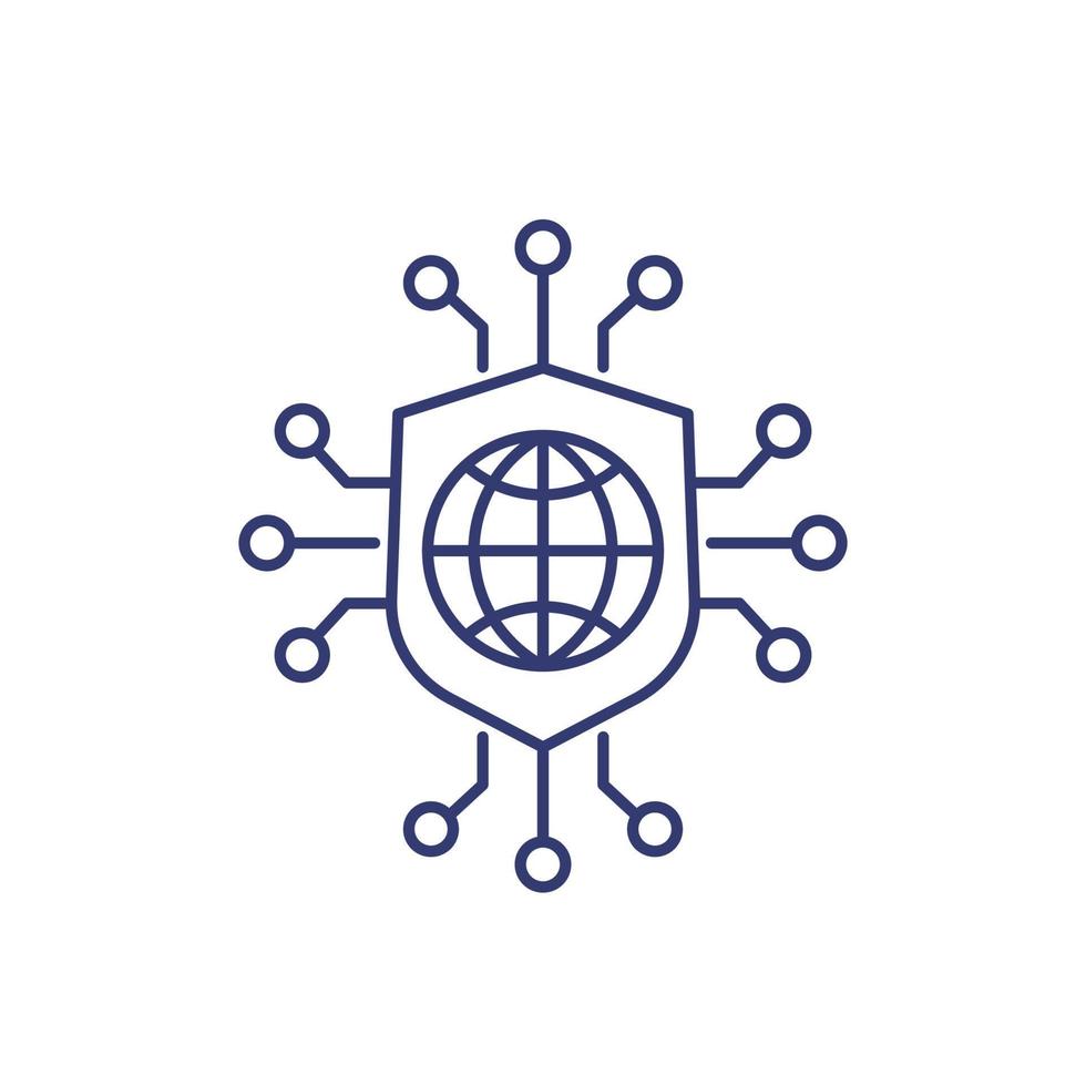 Secure Network Online Security Line Icon 16831977 Vector Art At Vecteezy