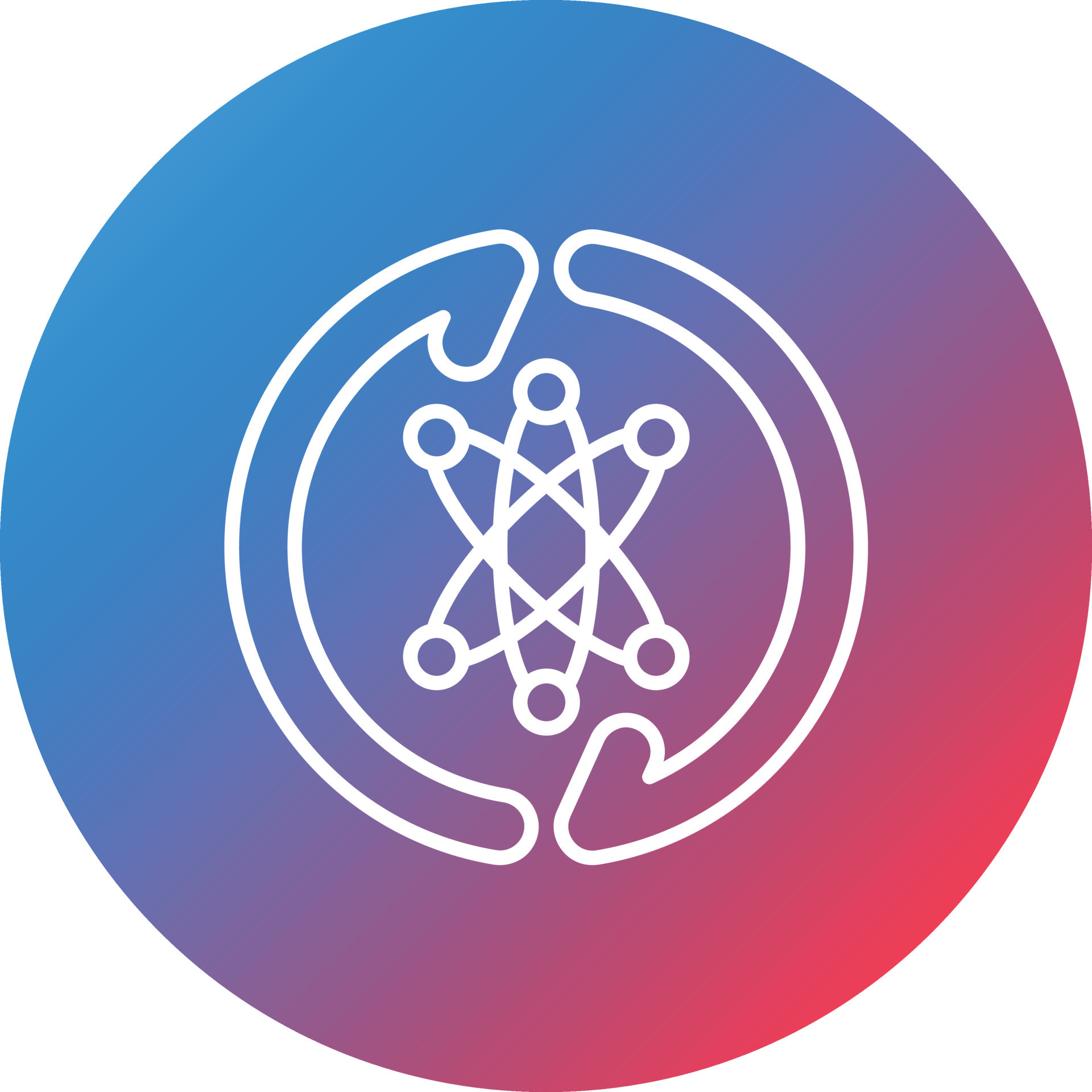Continuous Updating Line Gradient Circle Background Icon 16832011 Vector Art At Vecteezy