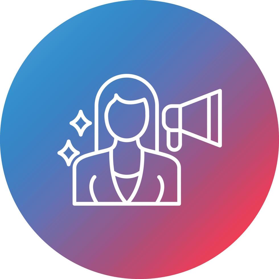 Influencer Marketing Line Gradient Circle Background Icon 16832106